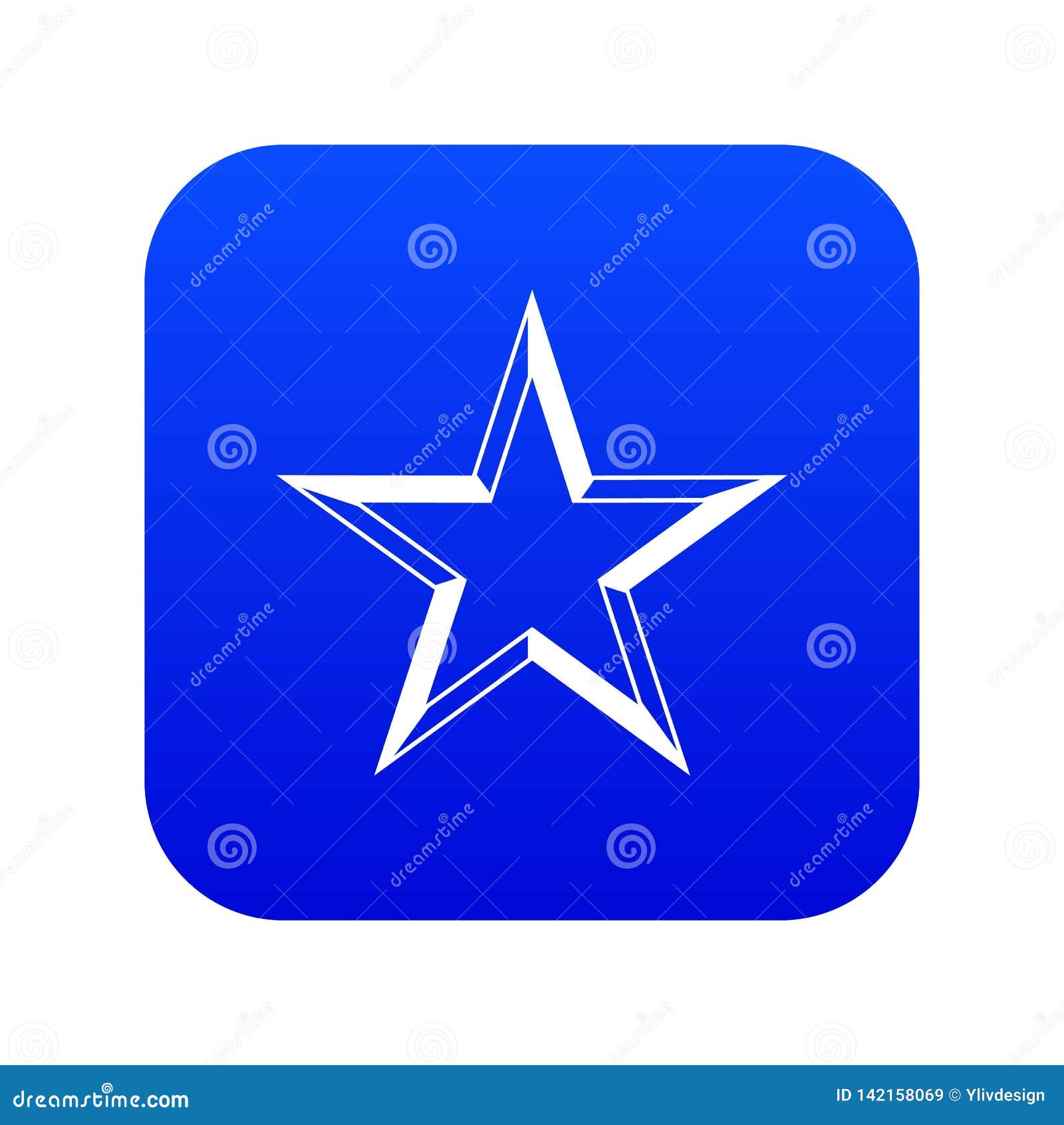 Star icon digital blue stock vector. Illustration of graphic - 142158069