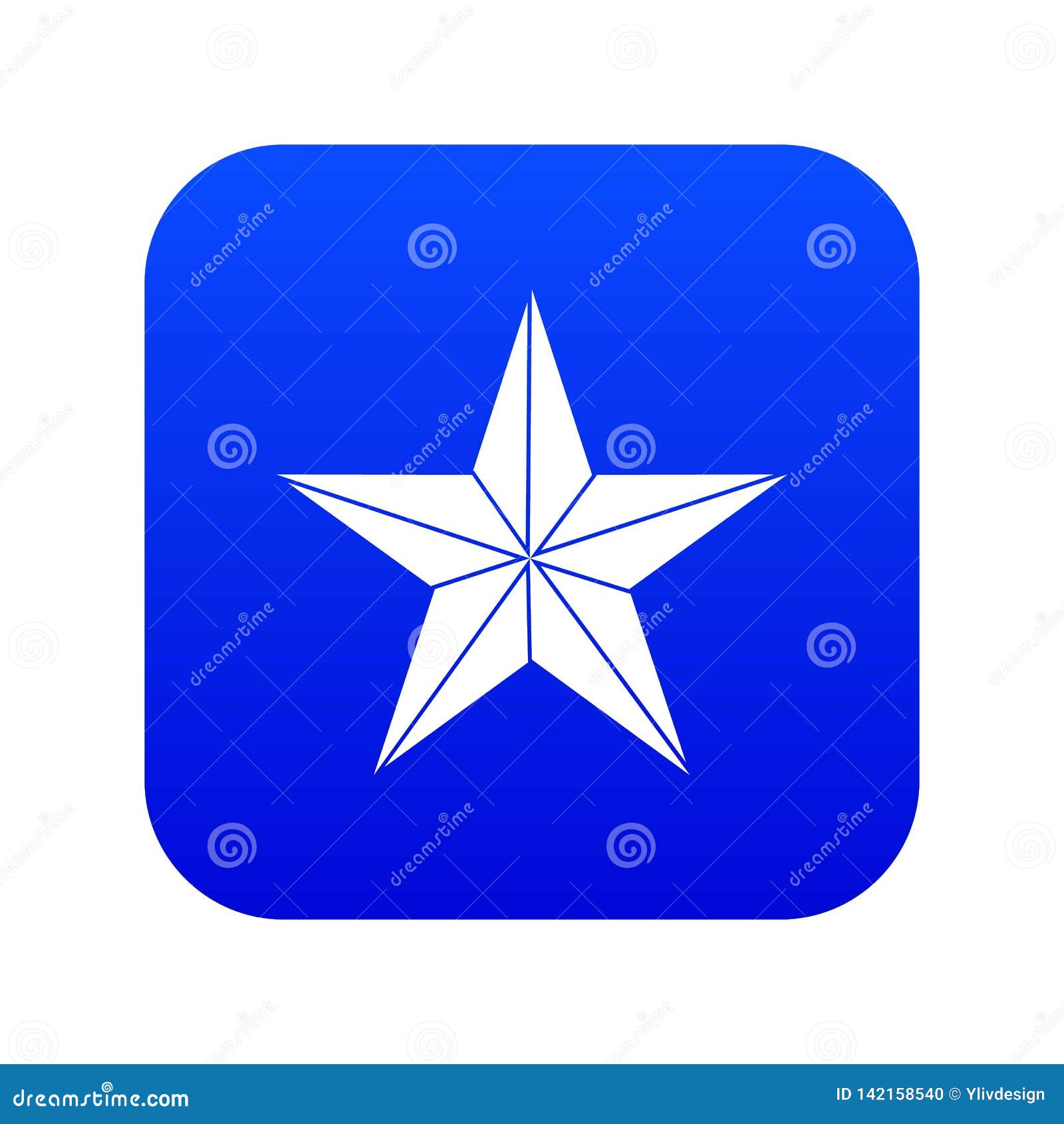 Star icon digital blue stock vector. Illustration of achievement ...