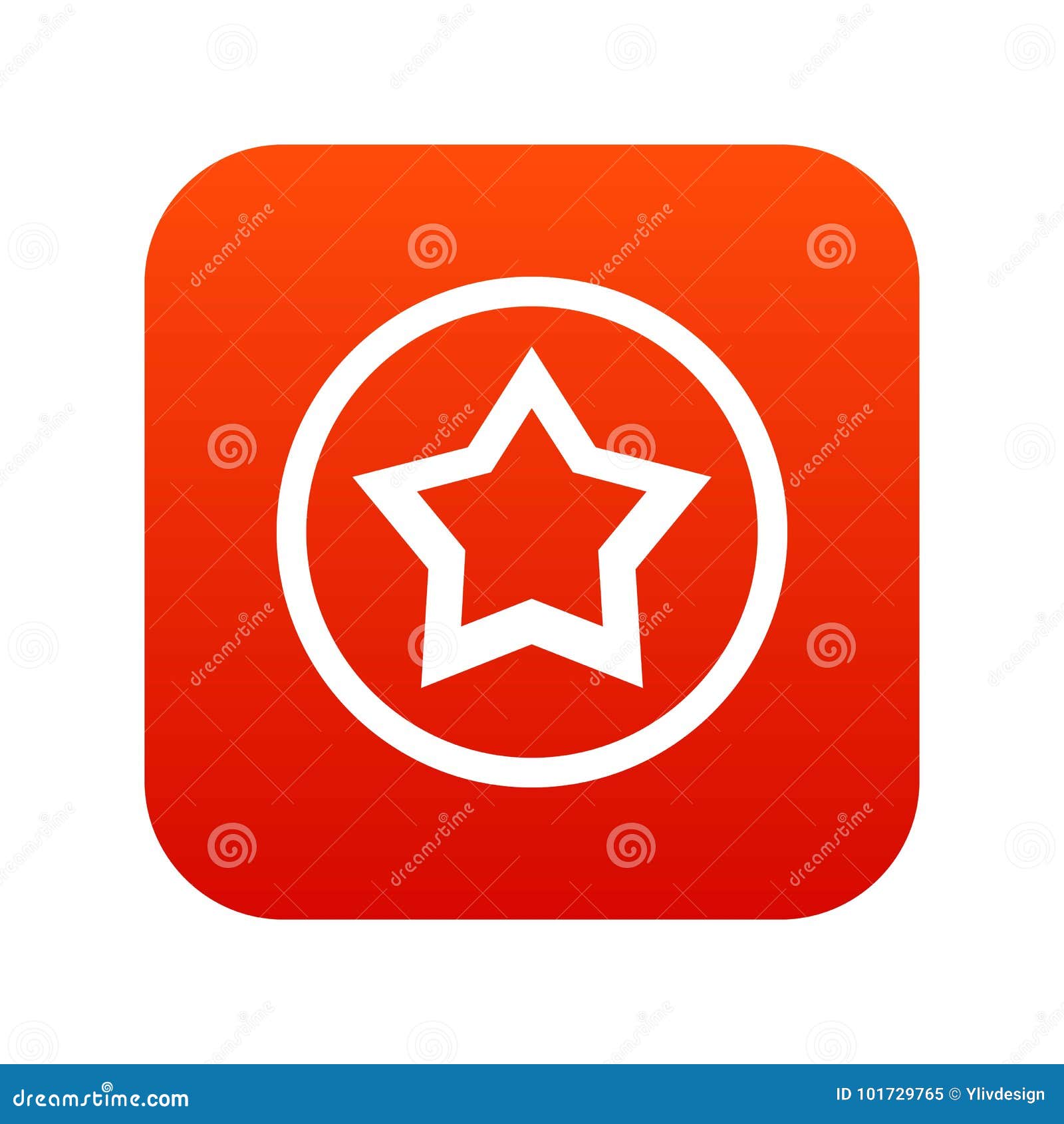 Star icon digital red stock vector. Illustration of graphic - 101729765