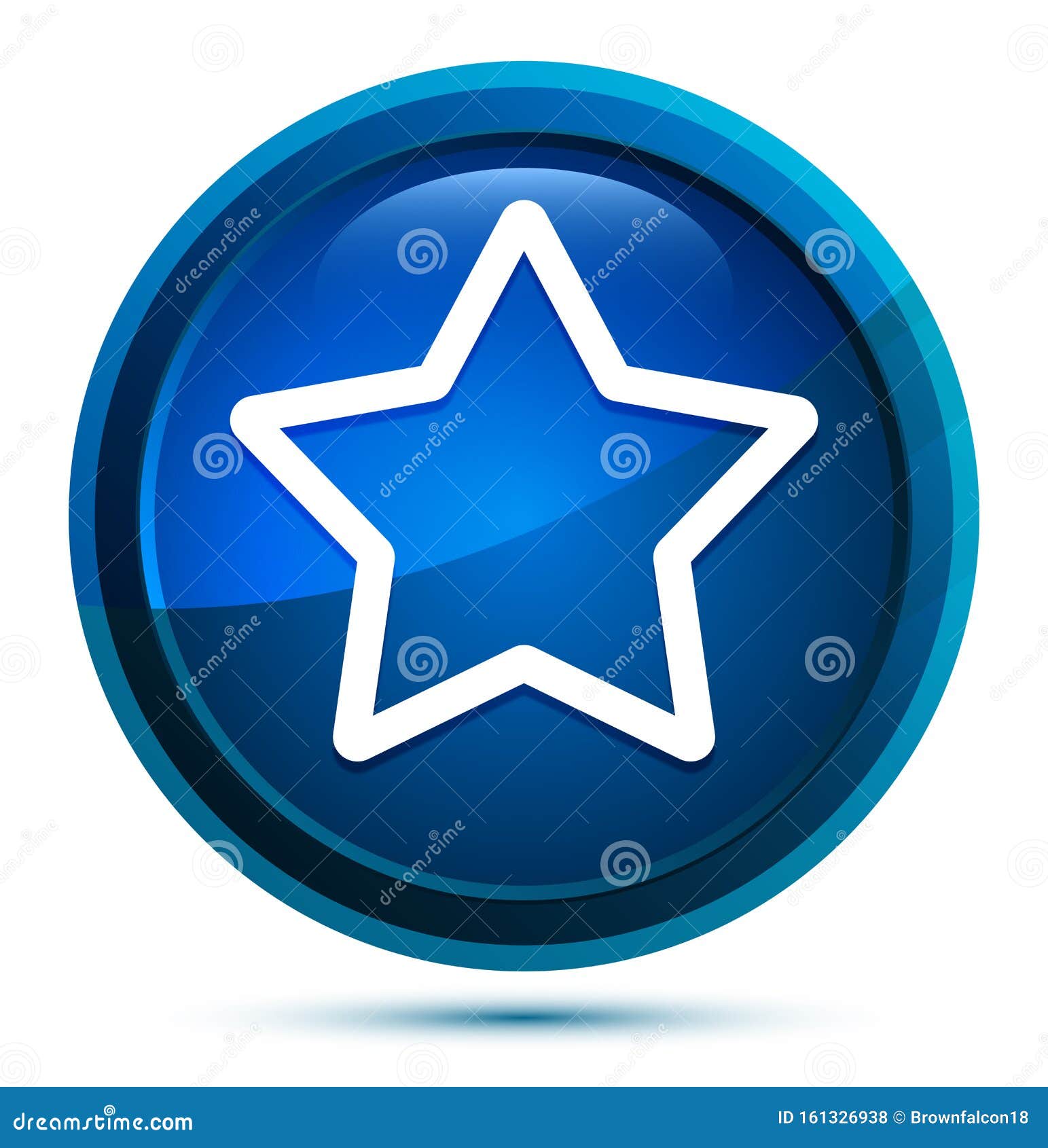 Star Icon Elegant Blue Round Button Illustration Stock Vector ...