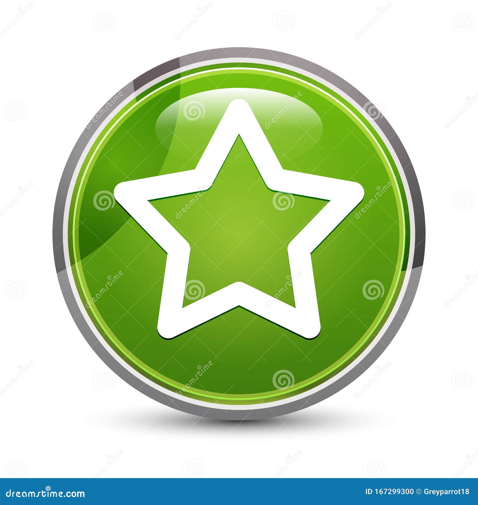 Star Icon Elegant Green Round Button Vector Illustration Stock Vector ...