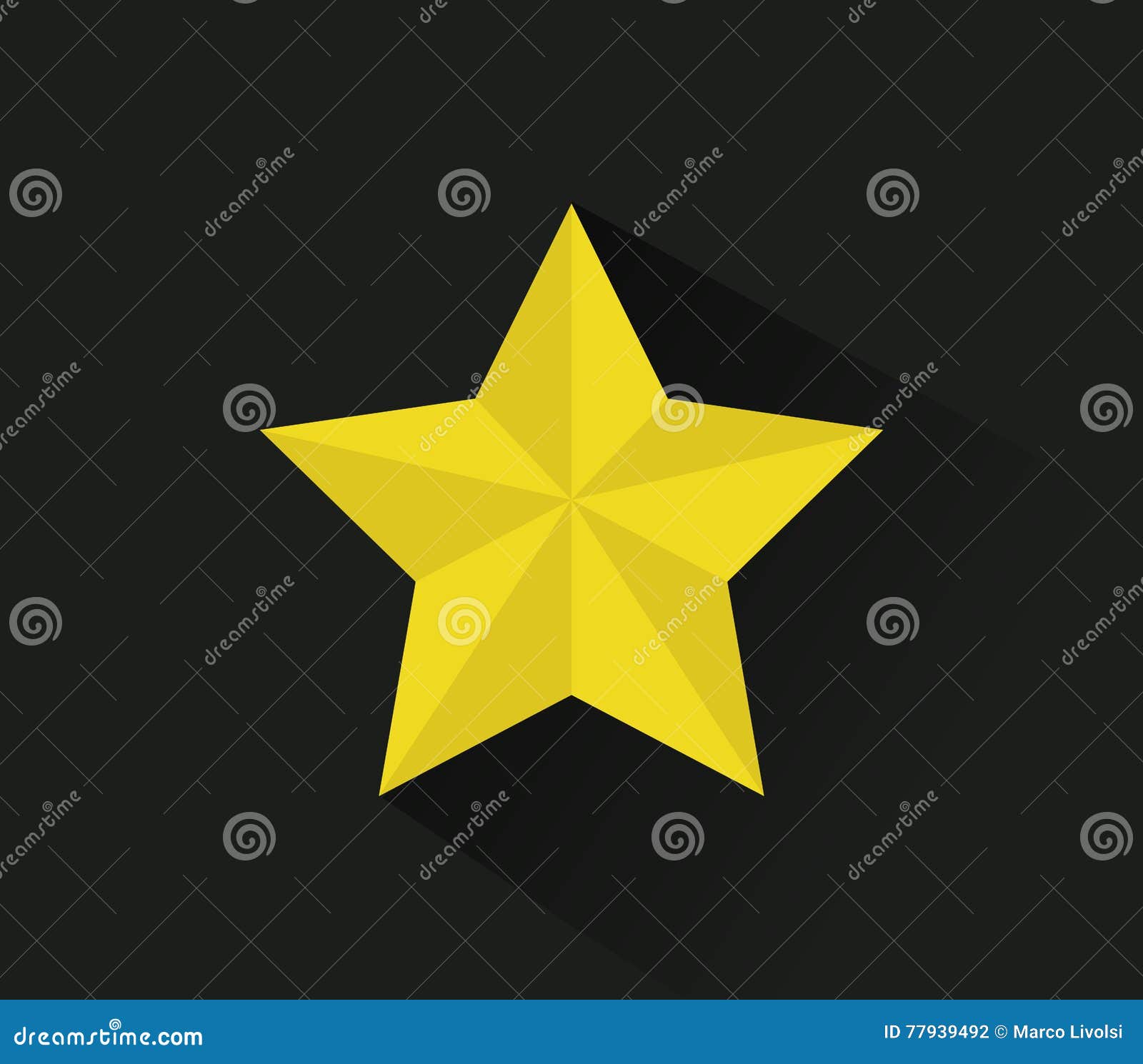 Star icon in flat design stock illustration. Illustration of success ...
