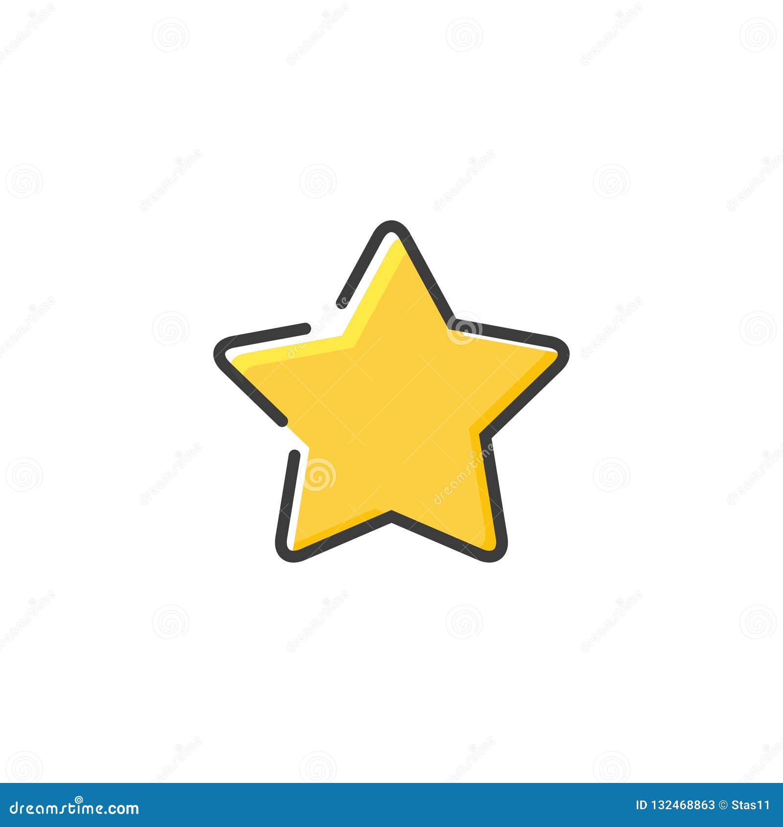 Star Icon in a Flat Design. Vector Illustration Stock Vector ...