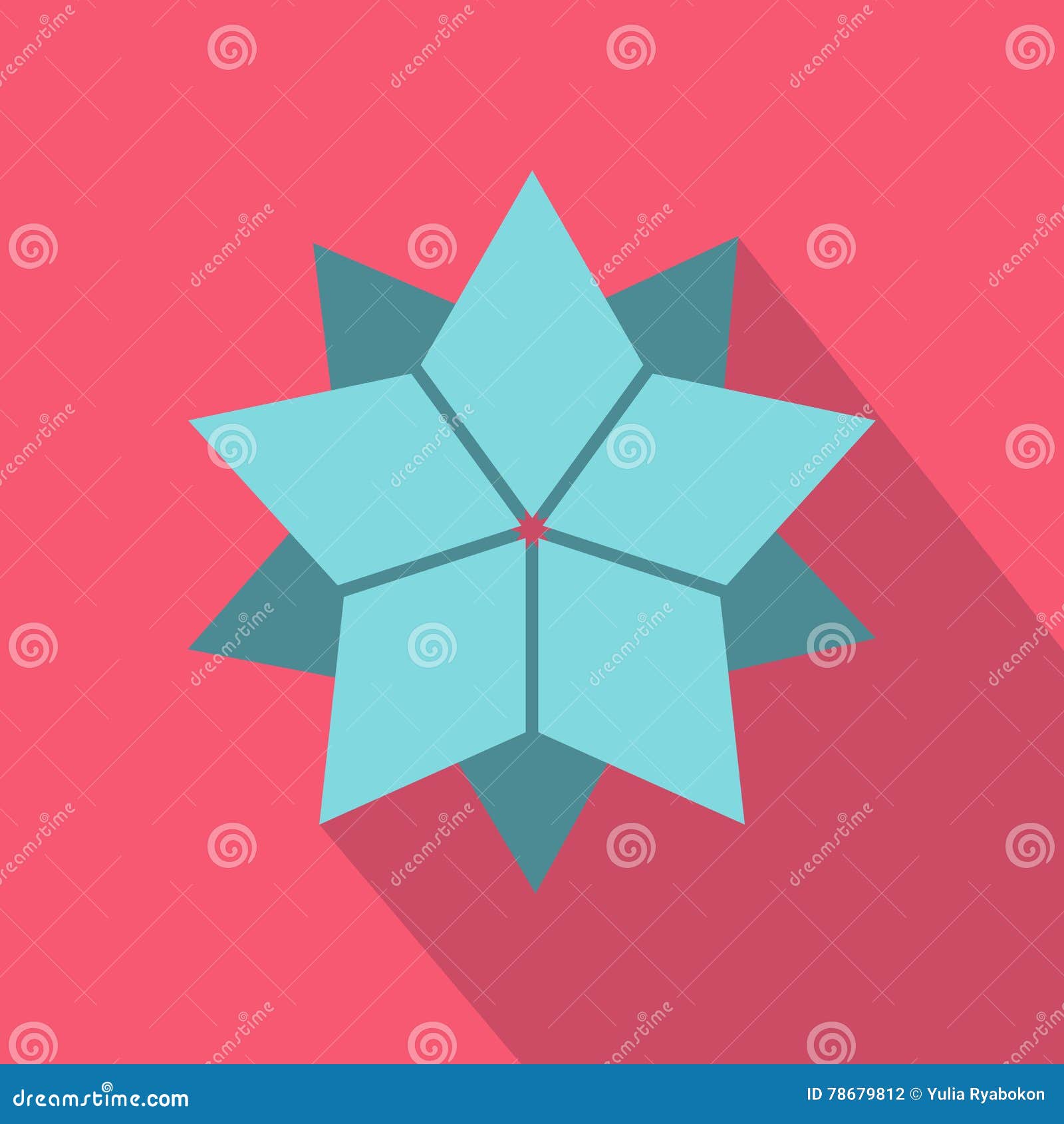 Star icon, flat style stock vector. Illustration of symbol - 78679812