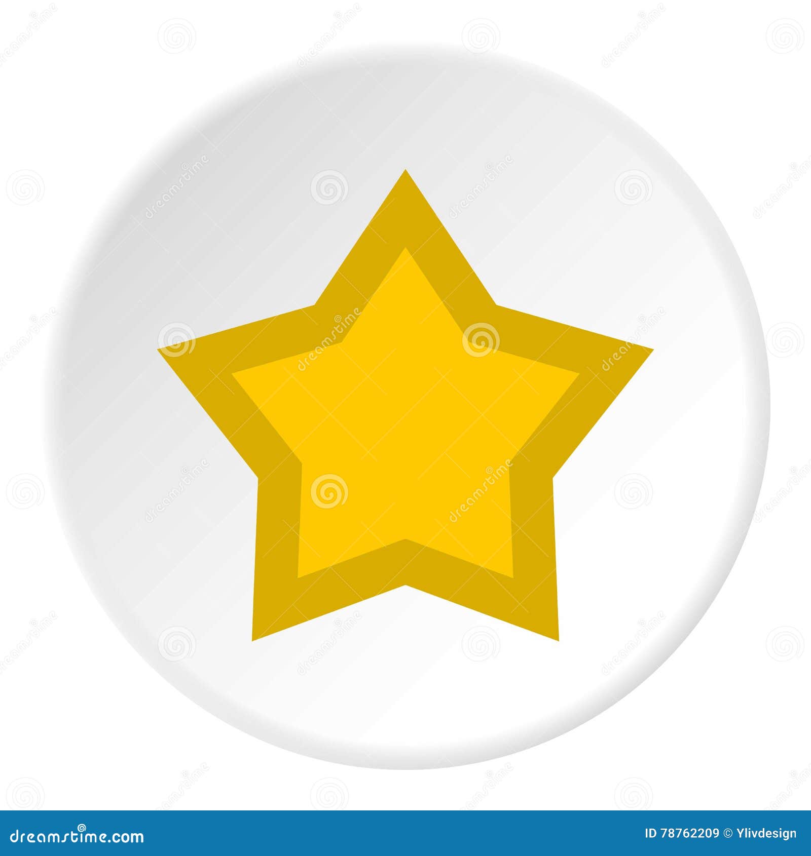Star icon, flat style stock vector. Illustration of decorate - 78762209
