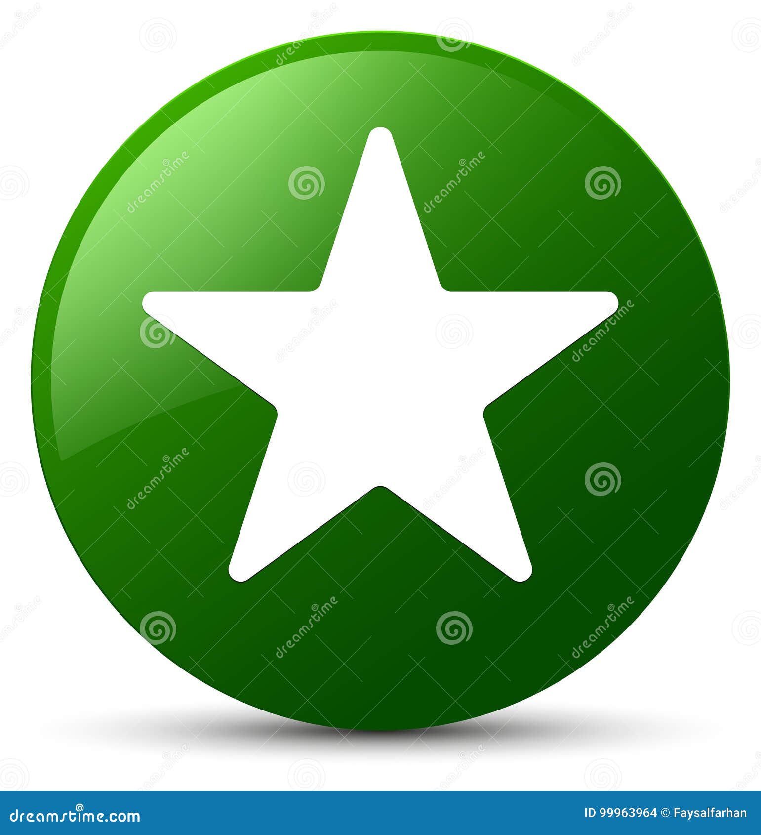 Star Icon Green Round Button Stock Illustration - Illustration of ...
