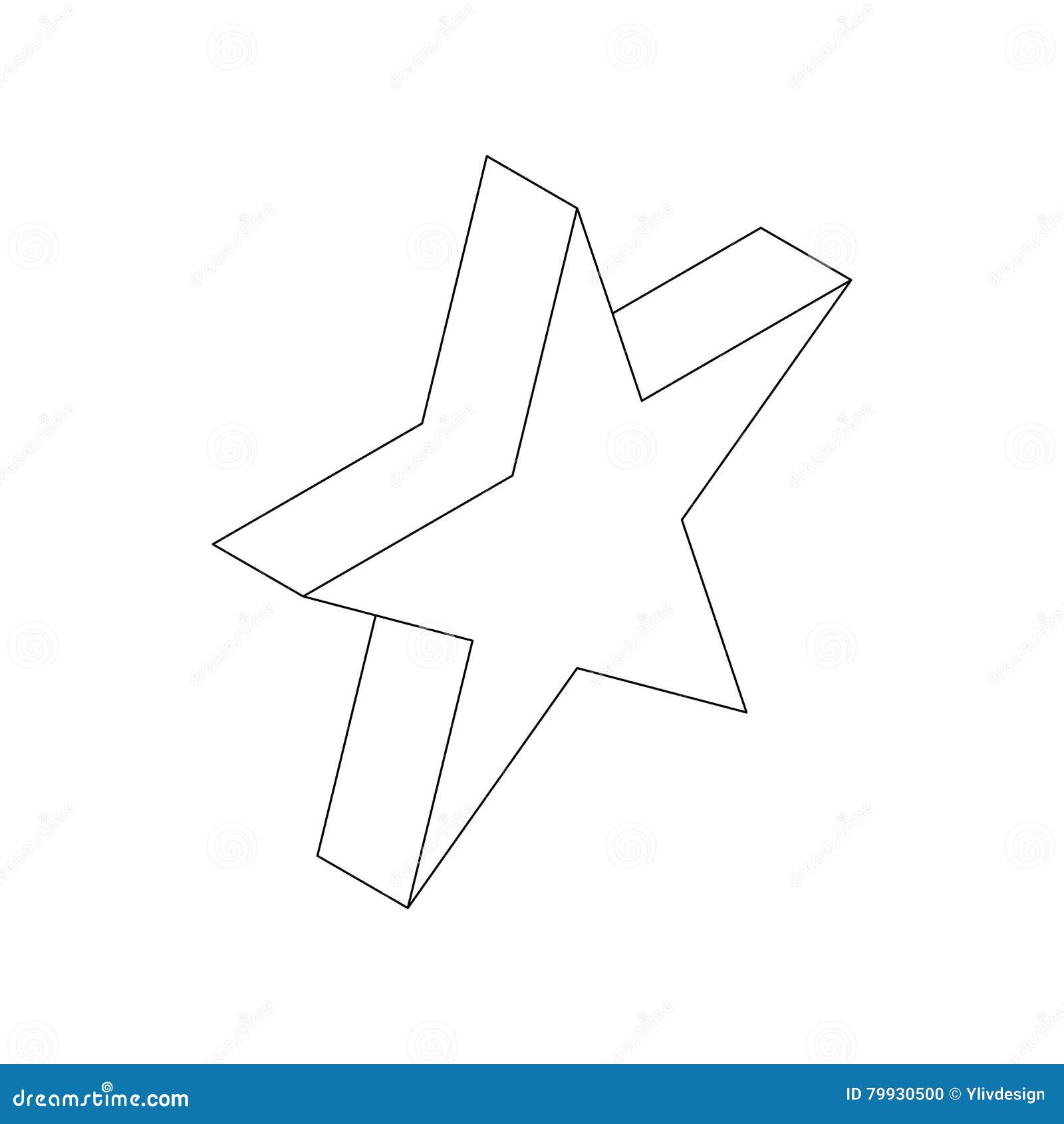 Star Icon, Isometric 3d Style Stock Vector - Illustration of prize ...