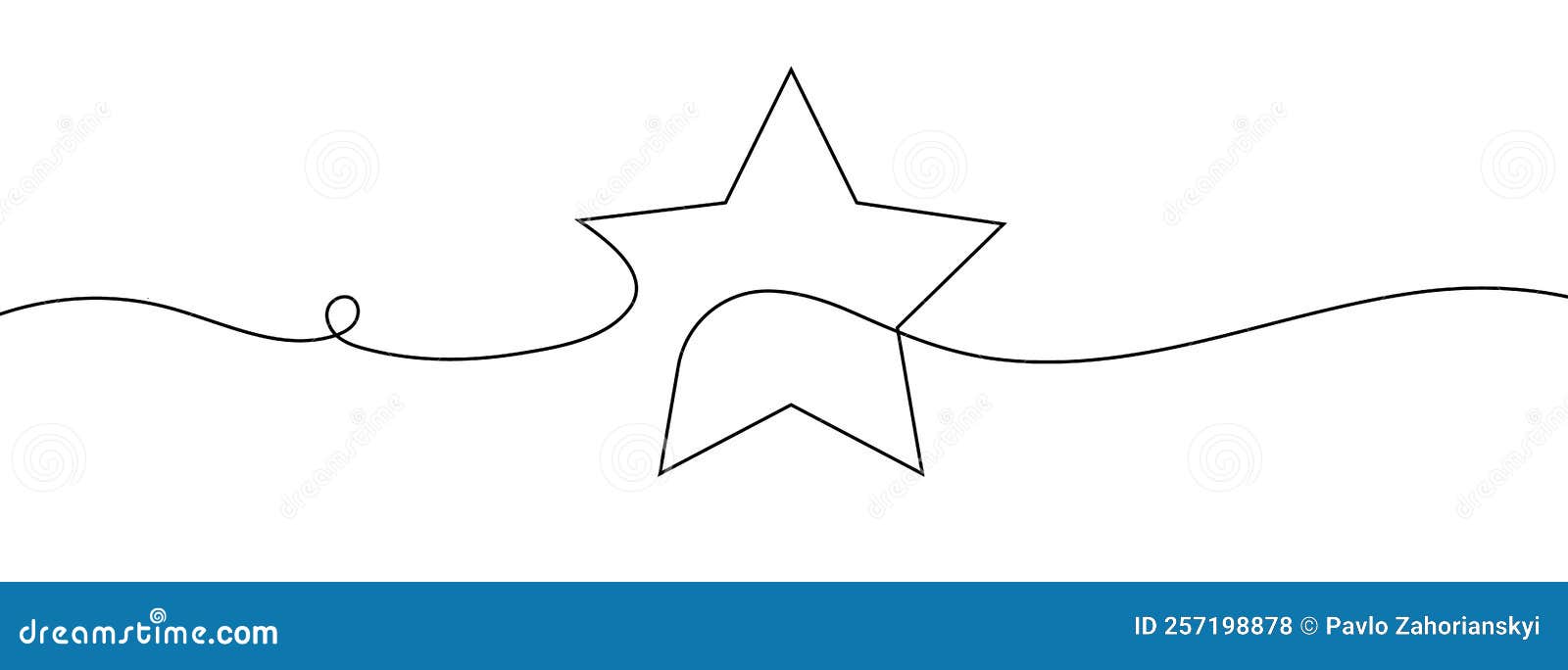 Star Icon Line Continuous Drawing Vector. One Line Star Icon Vector ...