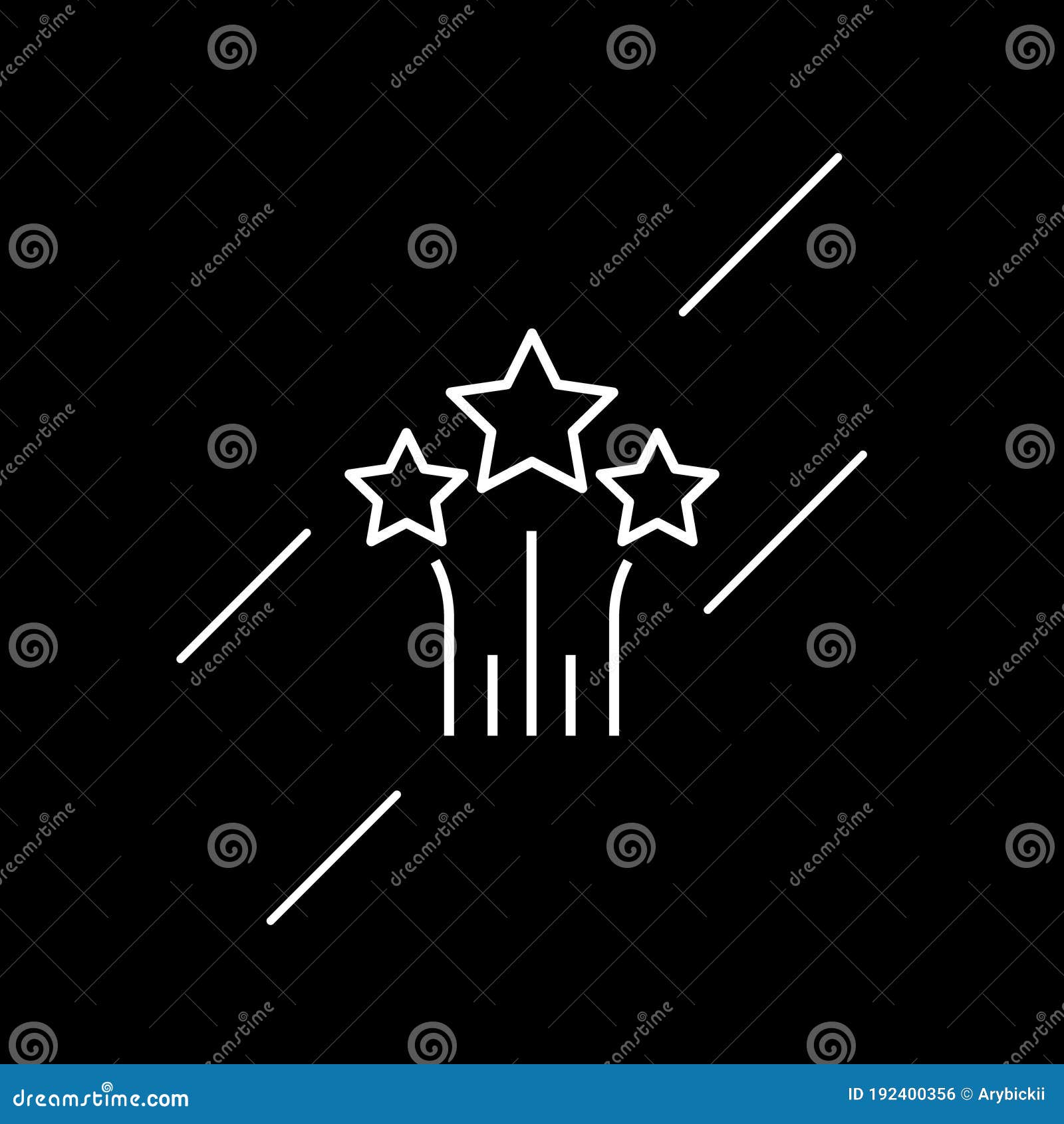 Star Icon in Line Style. Vector Stock Vector - Illustration of review ...