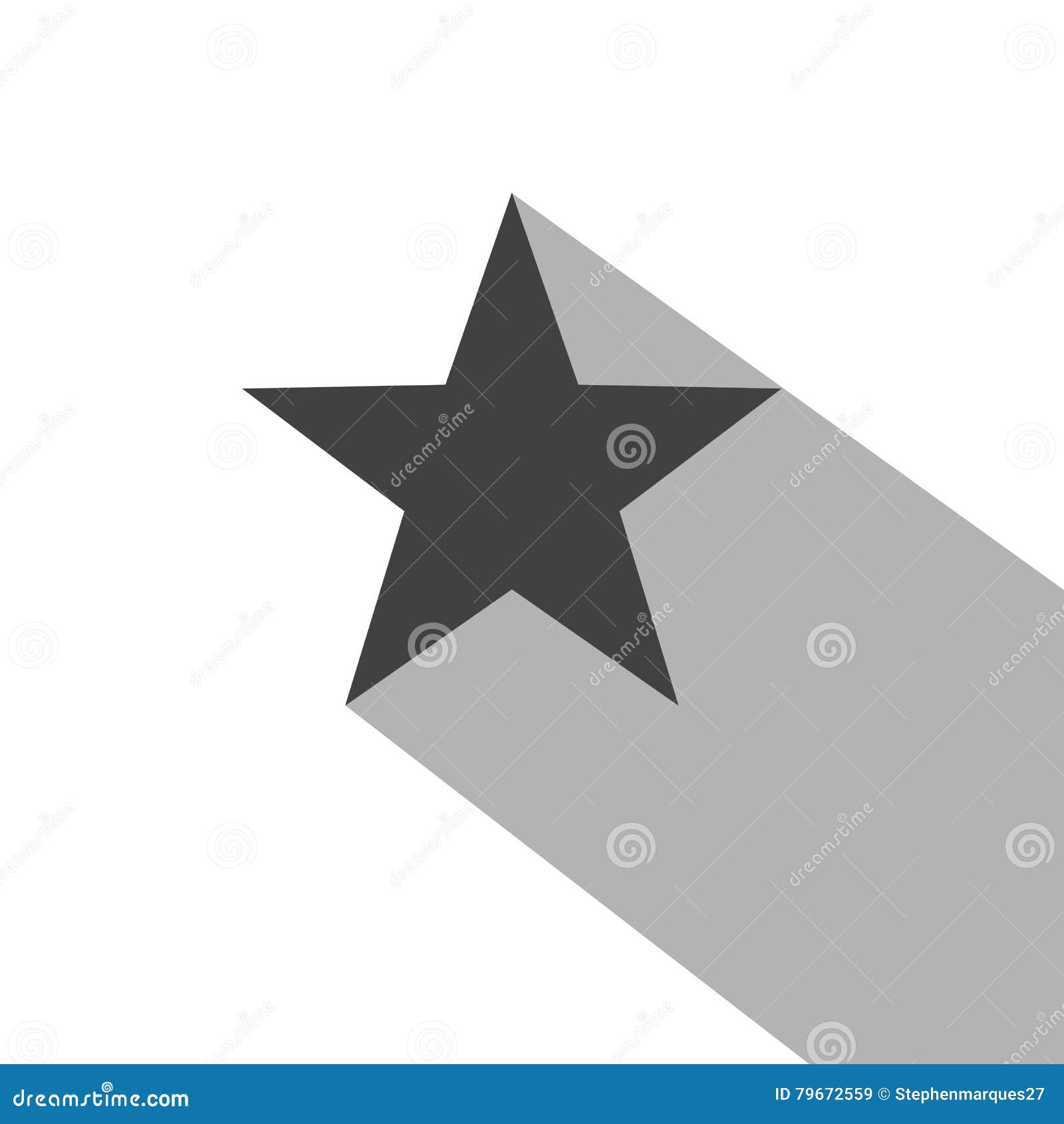 Star Icon Long Shadow Illustration Stock Illustration - Illustration of ...