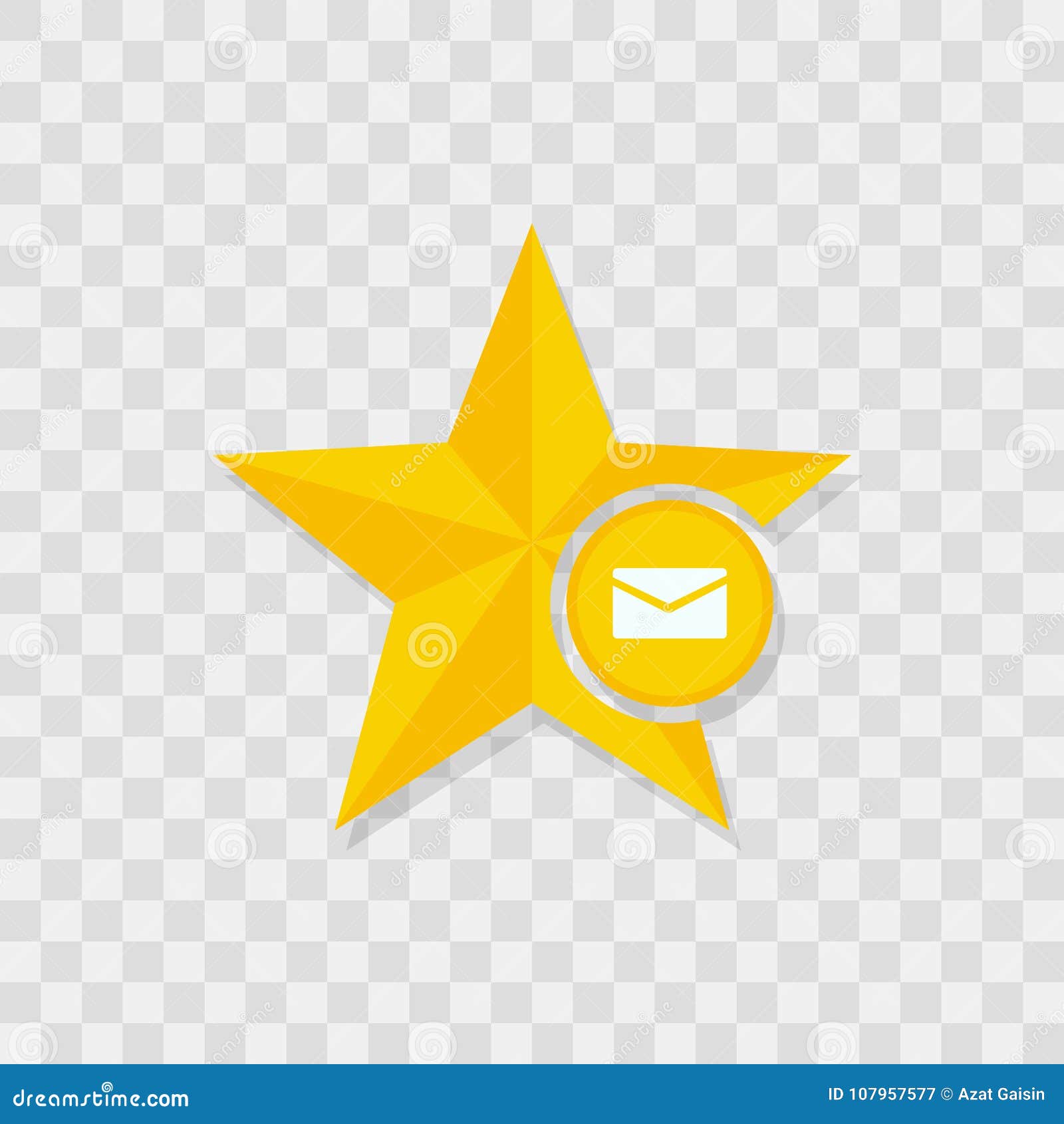 Star icon, mail icon stock vector. Illustration of communication ...