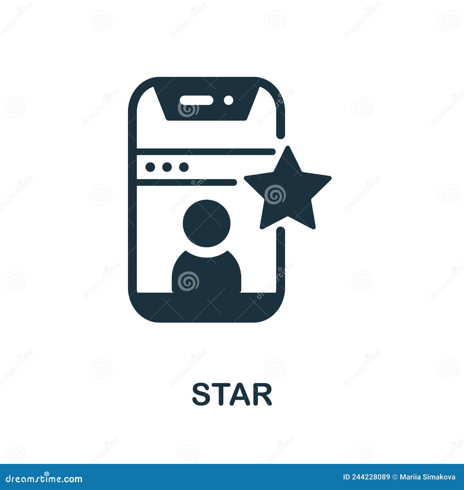 Star Icon. Monochrome Simple Star Icon for Templates, Web Design and ...