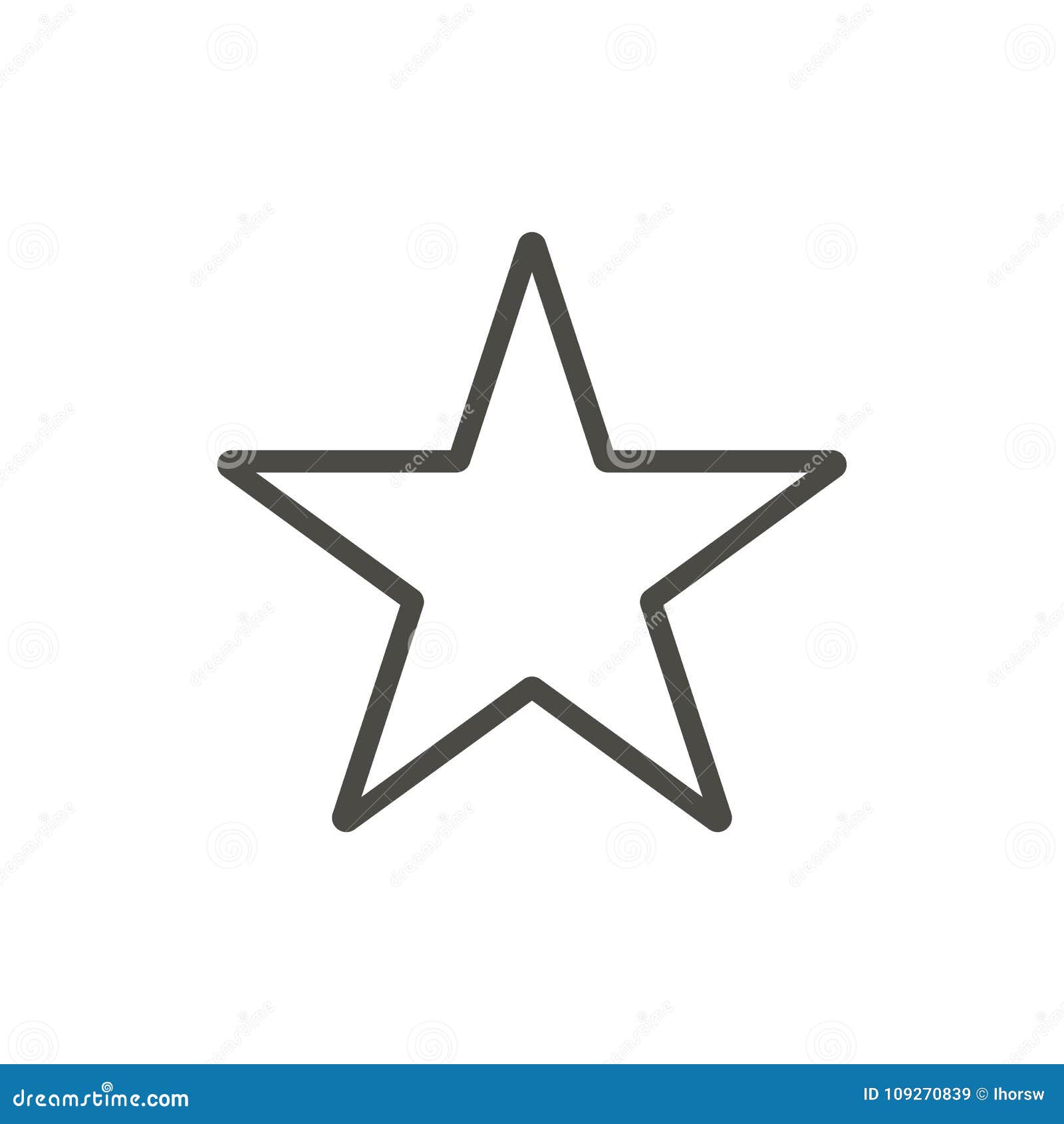Star icon. Outline vector. stock illustration. Illustration of star ...