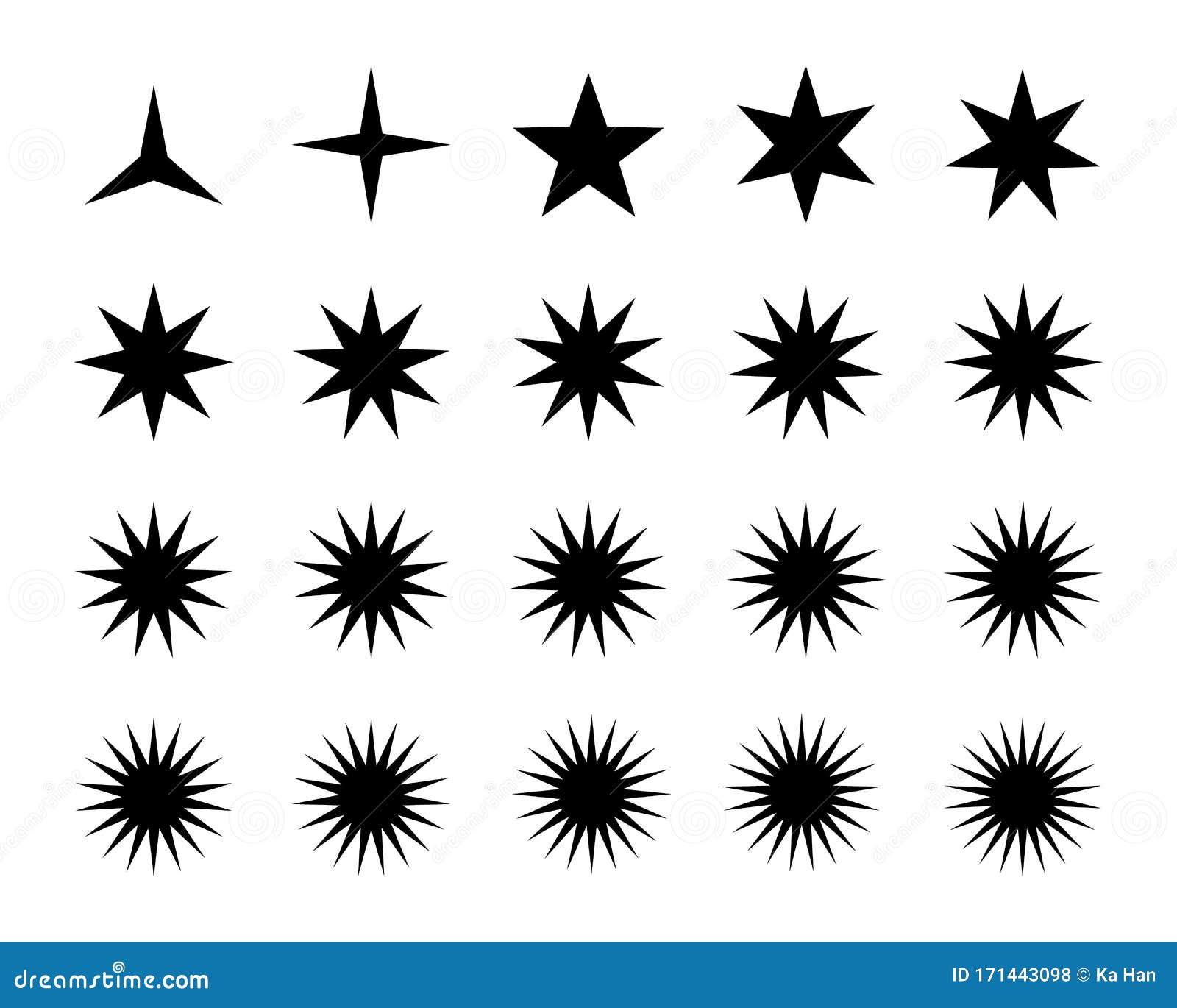 Star Icon Pack Collection for Illustration Stock Vector - Illustration ...