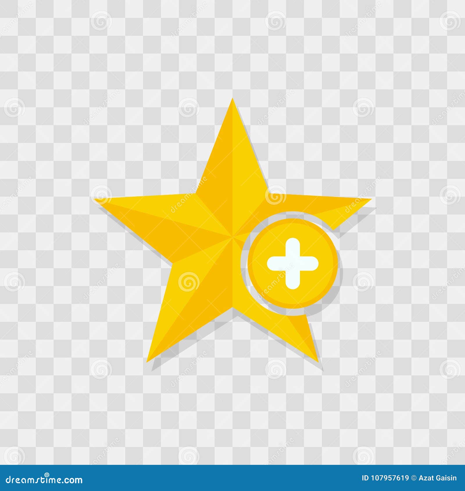 Star icon, plus icon stock vector. Illustration of white - 107957619