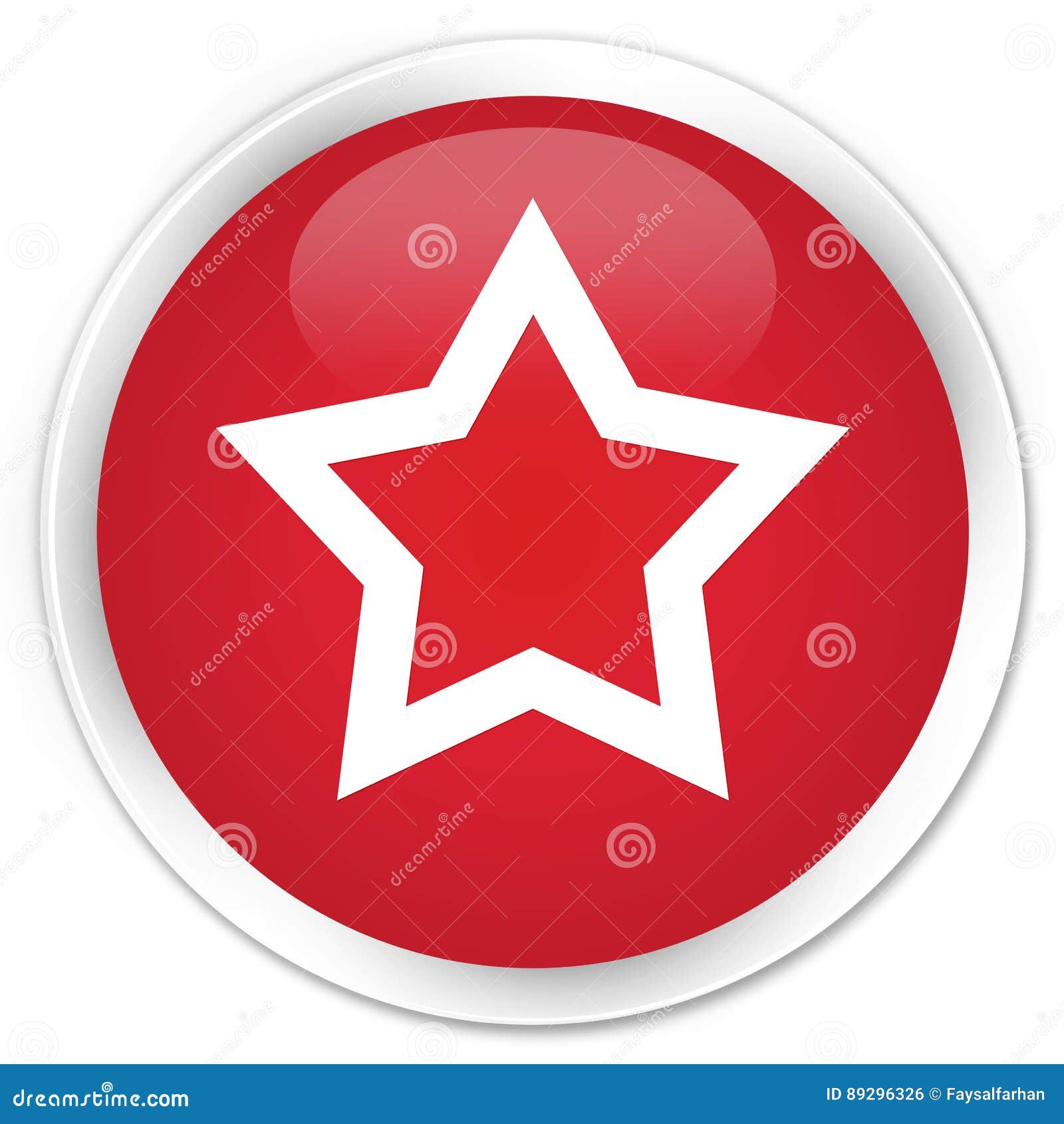 Star Icon Premium Red Round Button Stock Illustration - Illustration of ...
