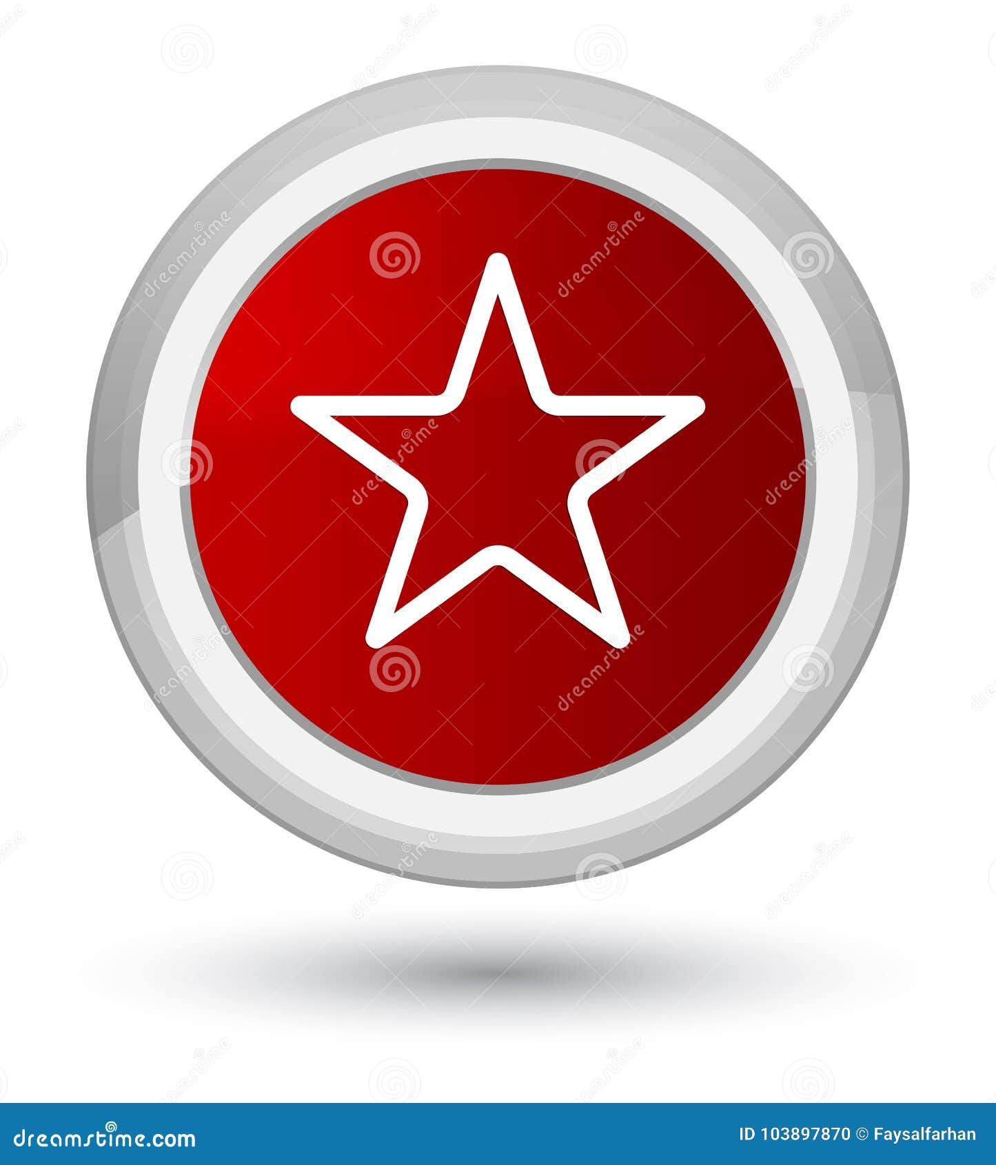 Star Icon Prime Red Round Button Stock Illustration - Illustration of ...