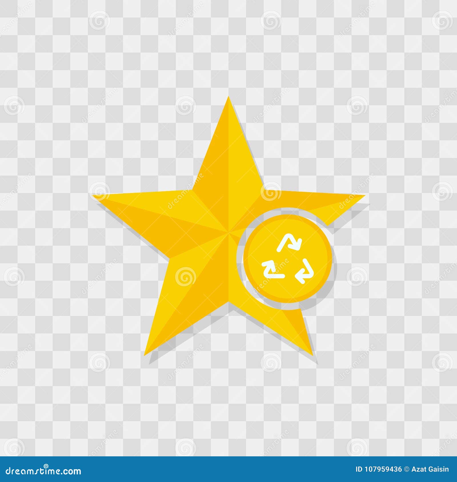 Star icon, recycle icon stock vector. Illustration of rating - 107959436