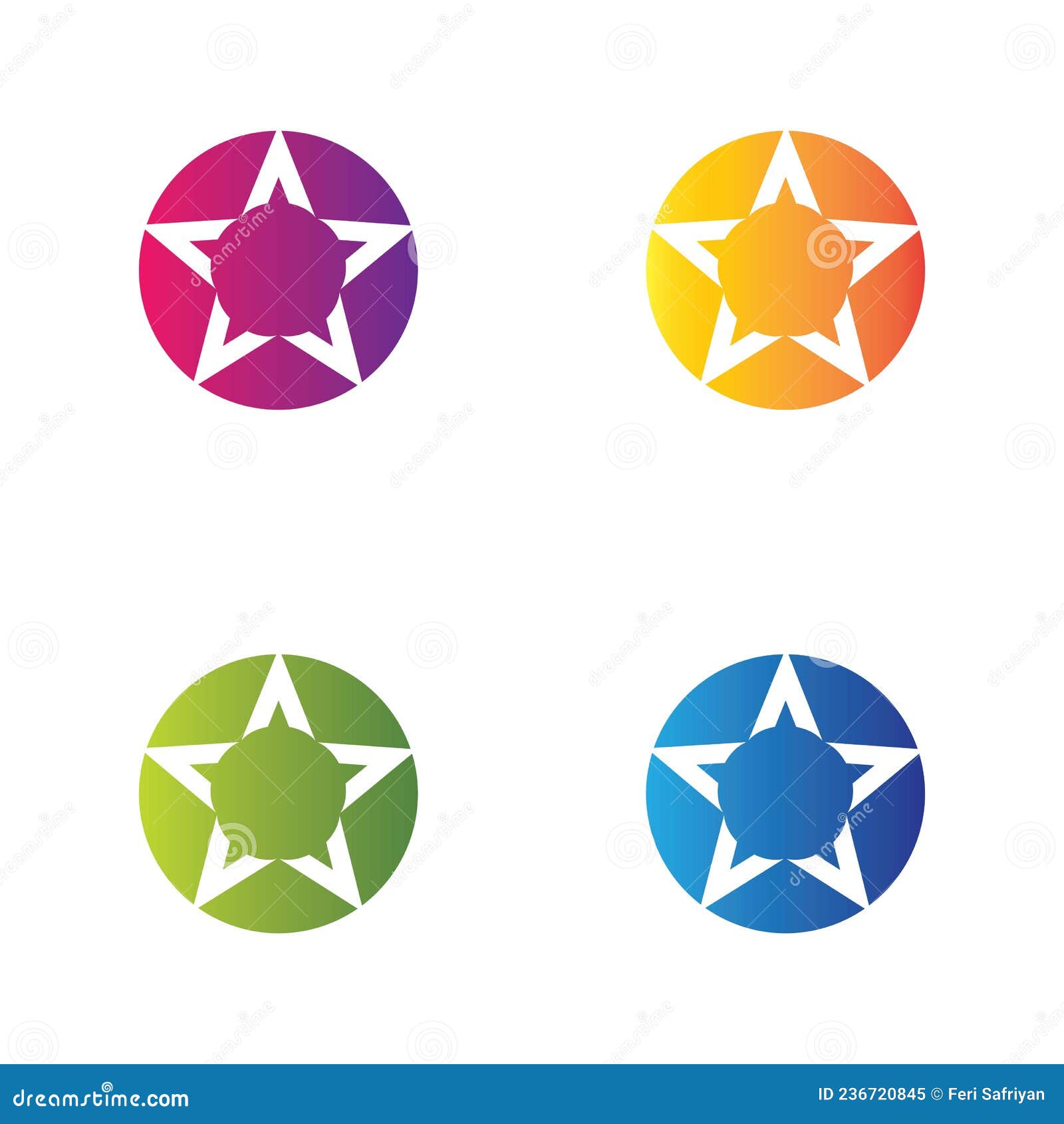Star icon set stock vector. Illustration of gold, rank - 236720845