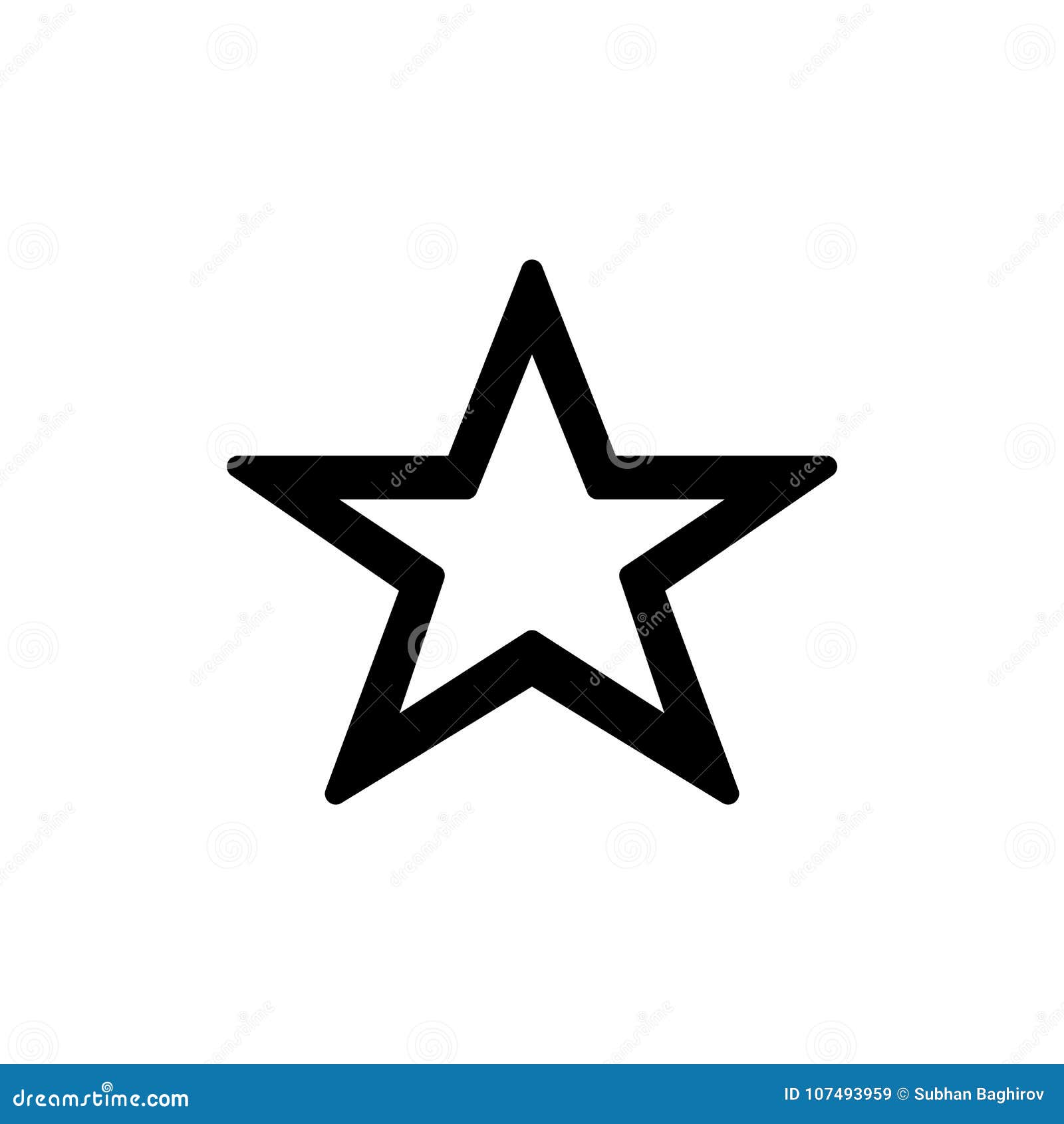 Star Icon for Simple Flat Style Ui Design Stock Vector - Illustration ...