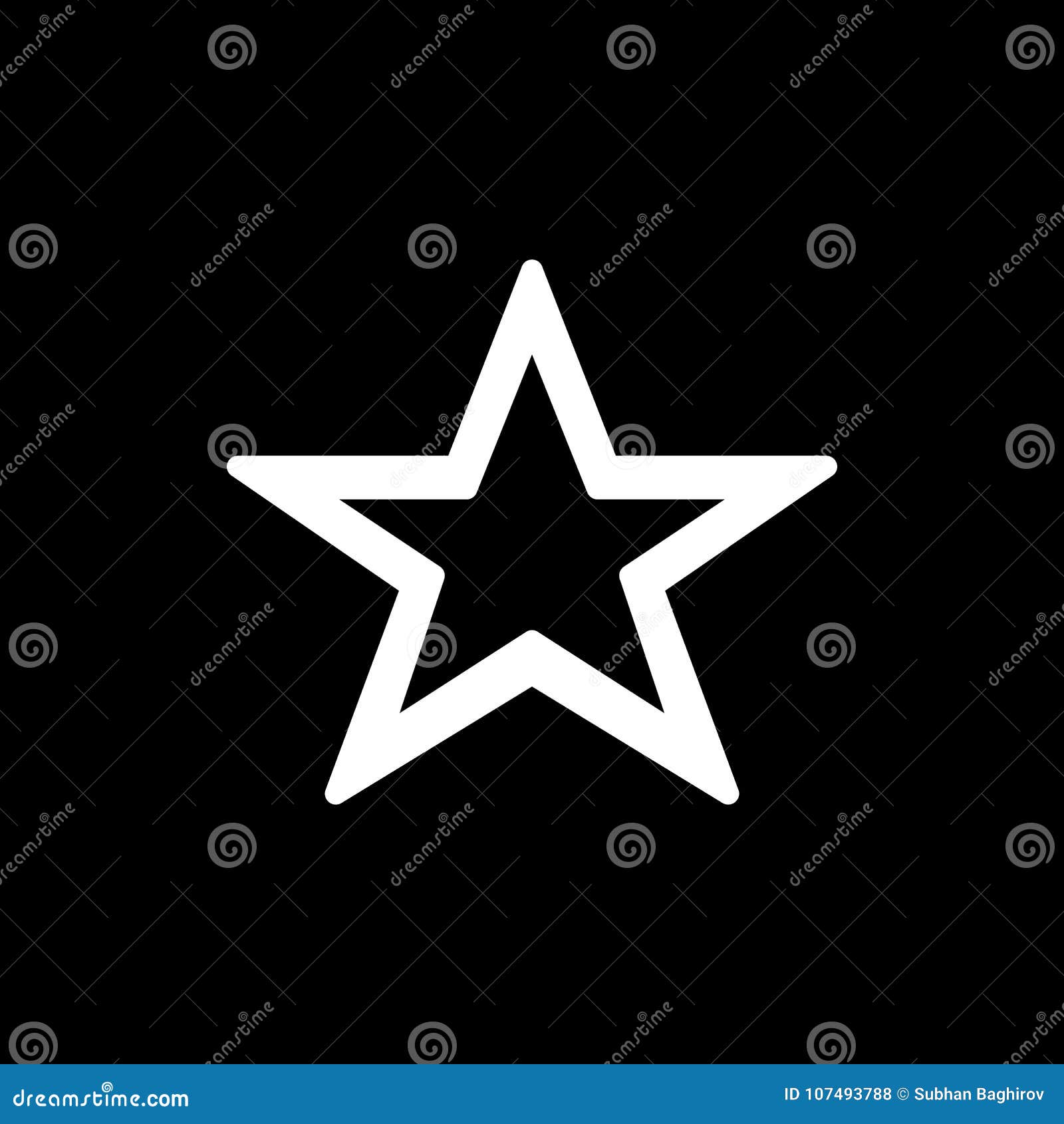 Star Icon for Simple Flat Style Ui Design Stock Vector - Illustration ...