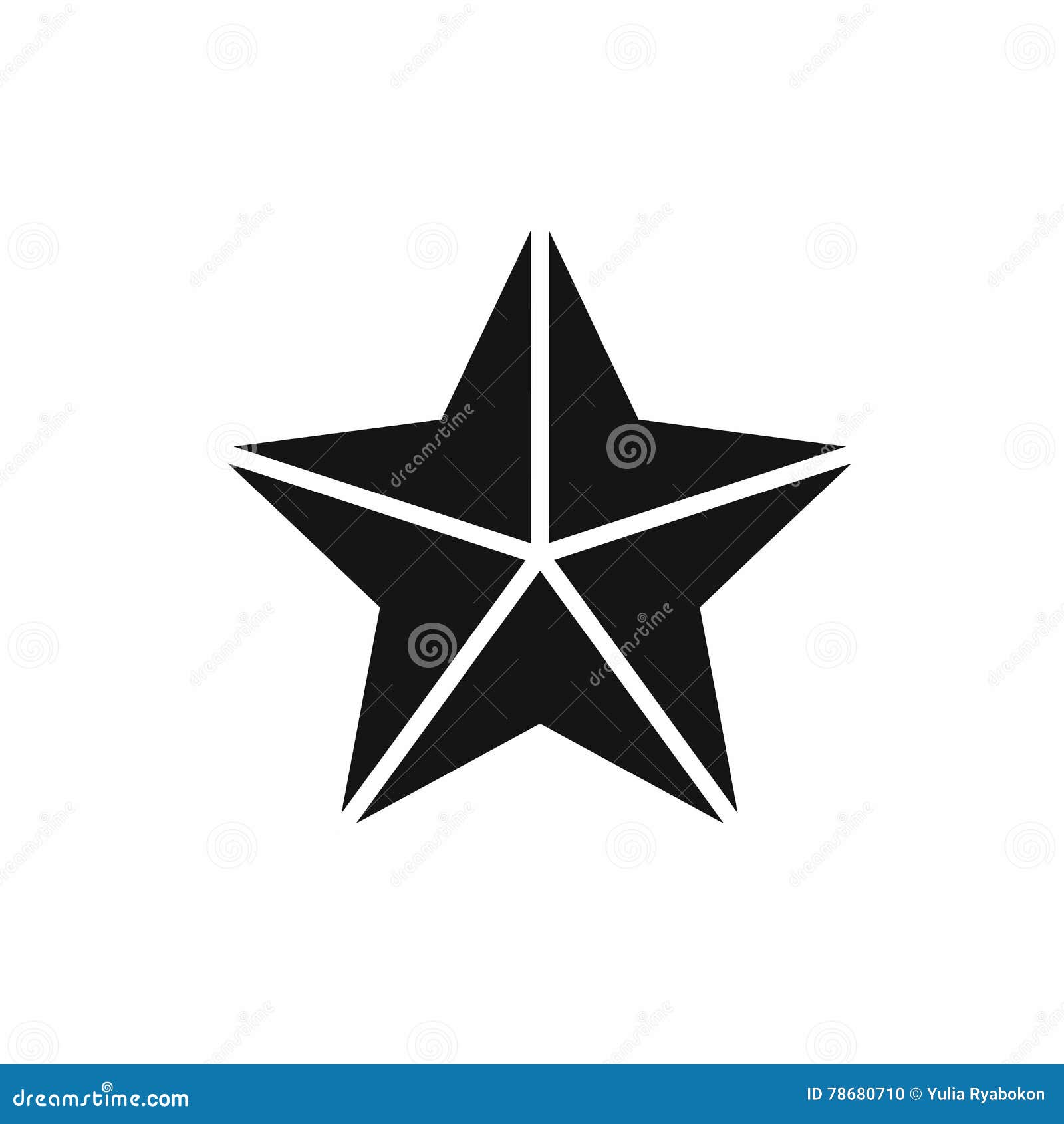 Star icon, simple style stock vector. Illustration of symbol - 78680710