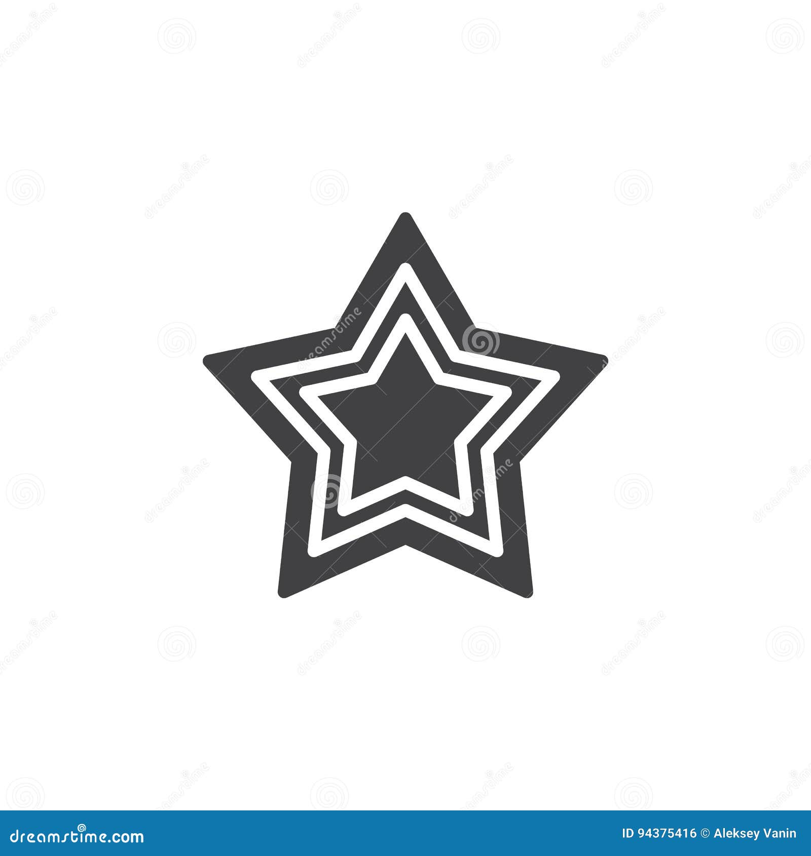 Star Icon Vector, Filled Flat Sign, Solid Pictogram Isolated on Stock ...