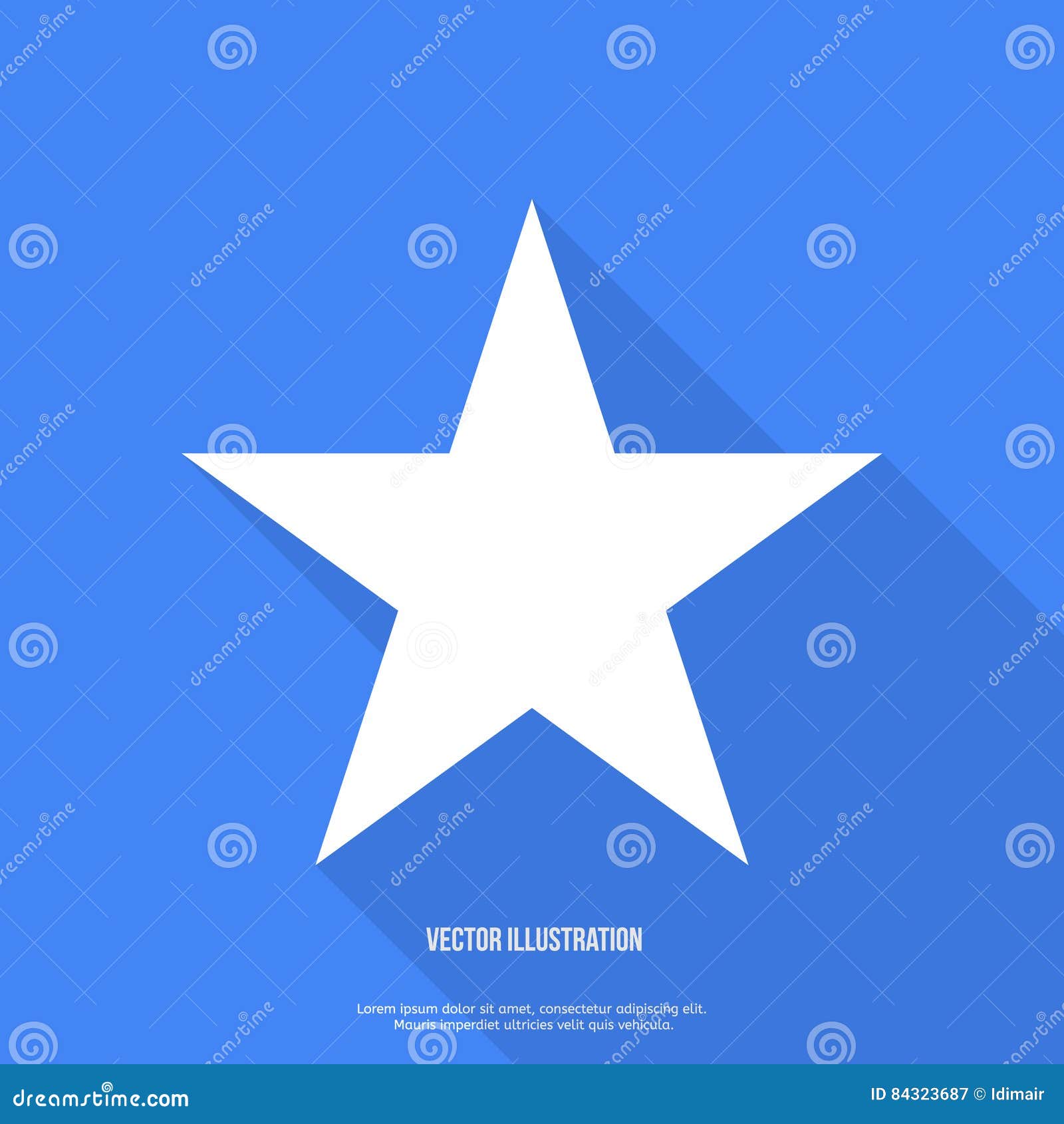 Star Icon , Vector Flat Design with Long Shadow Stock Vector ...
