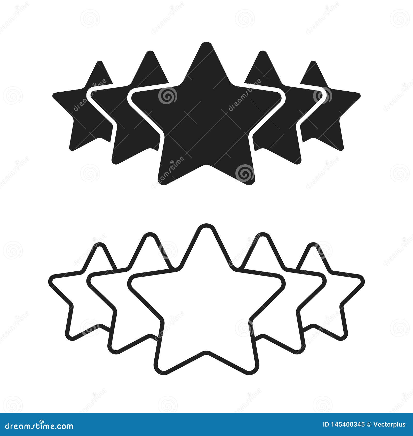 5 Star Icon Vector Illustration. Isolated Badge for Website or App ...