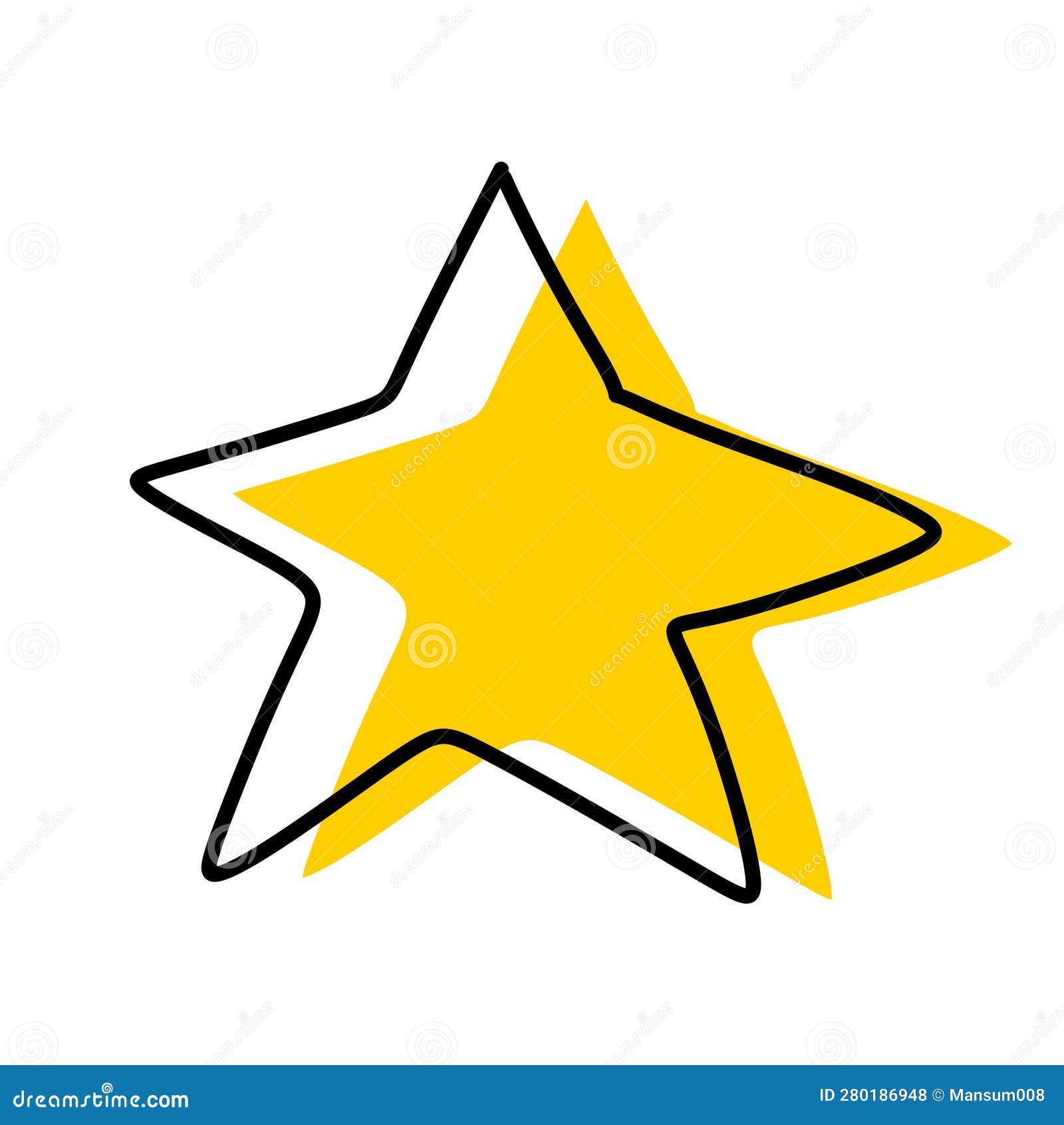 Star Icon on White Background Stock Illustration - Illustration of ...