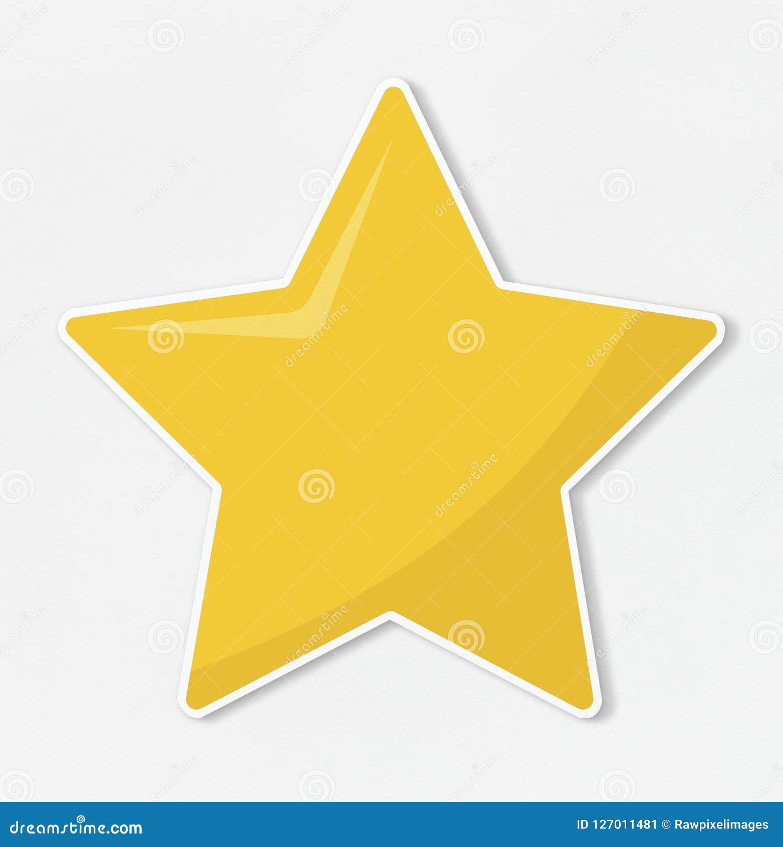 Star Icon in White Background Stock Illustration - Illustration of rank ...