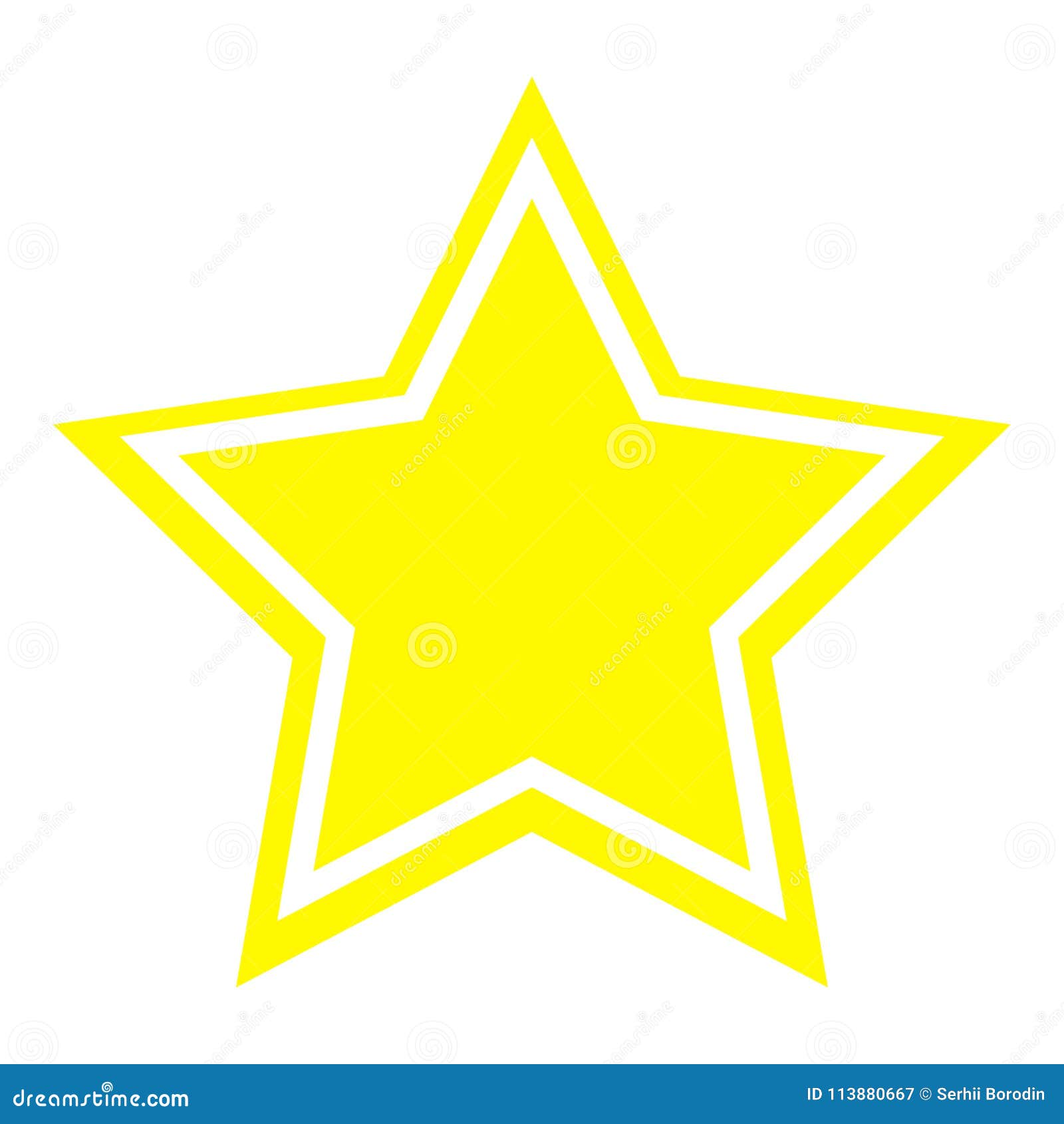 Star icon yellow color stock vector. Illustration of isolated - 113880667