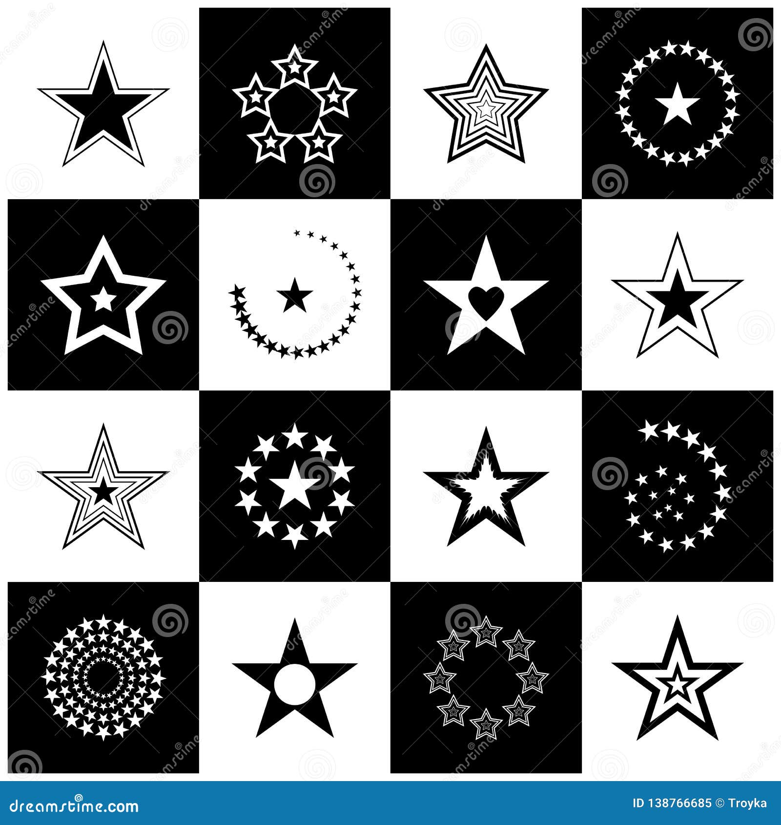 Star Icons. Design Elements Set Stock Vector - Illustration of business ...