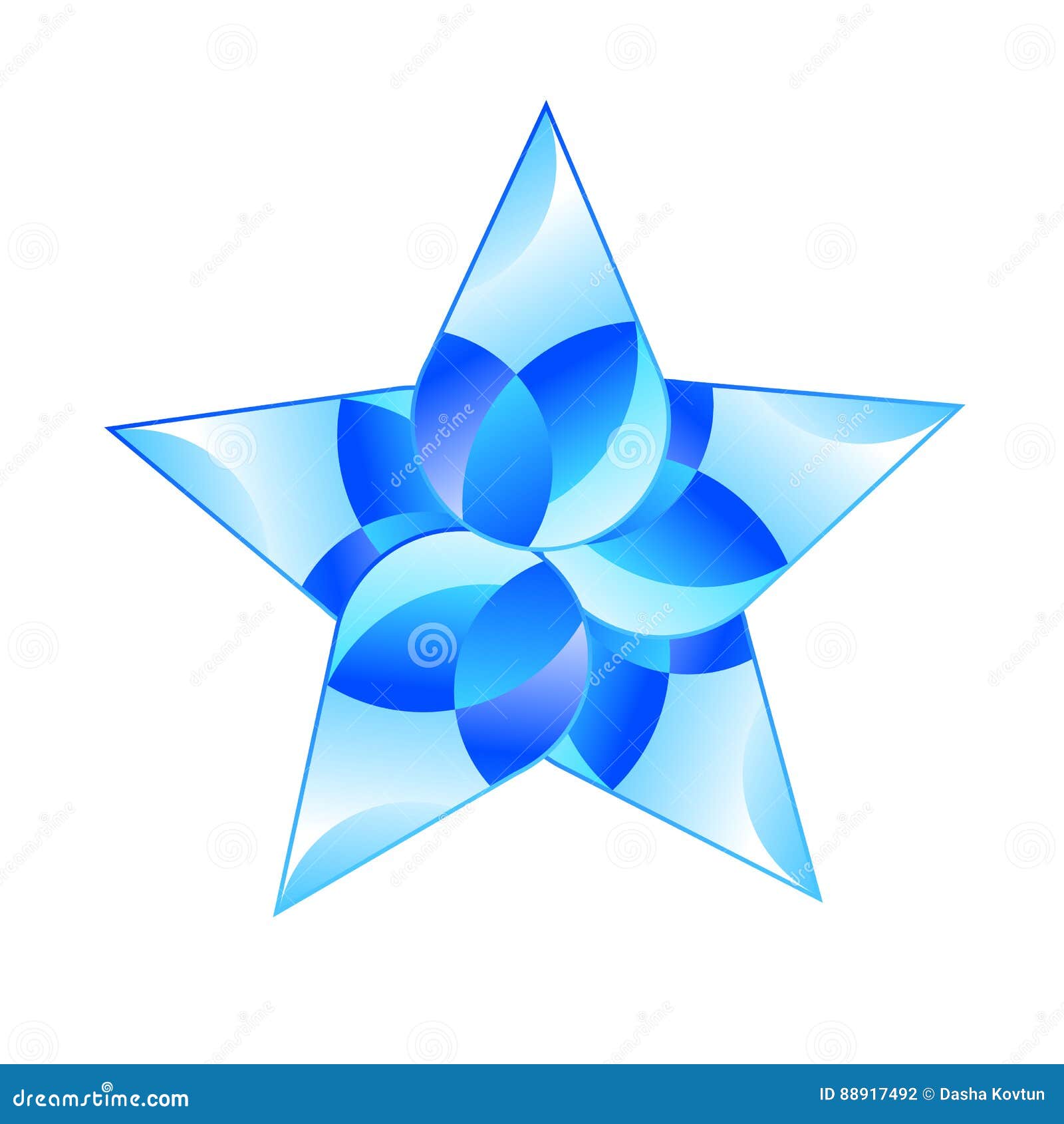 Star Illustration Vector Blue Design Shape Decoration Stock Vector ...