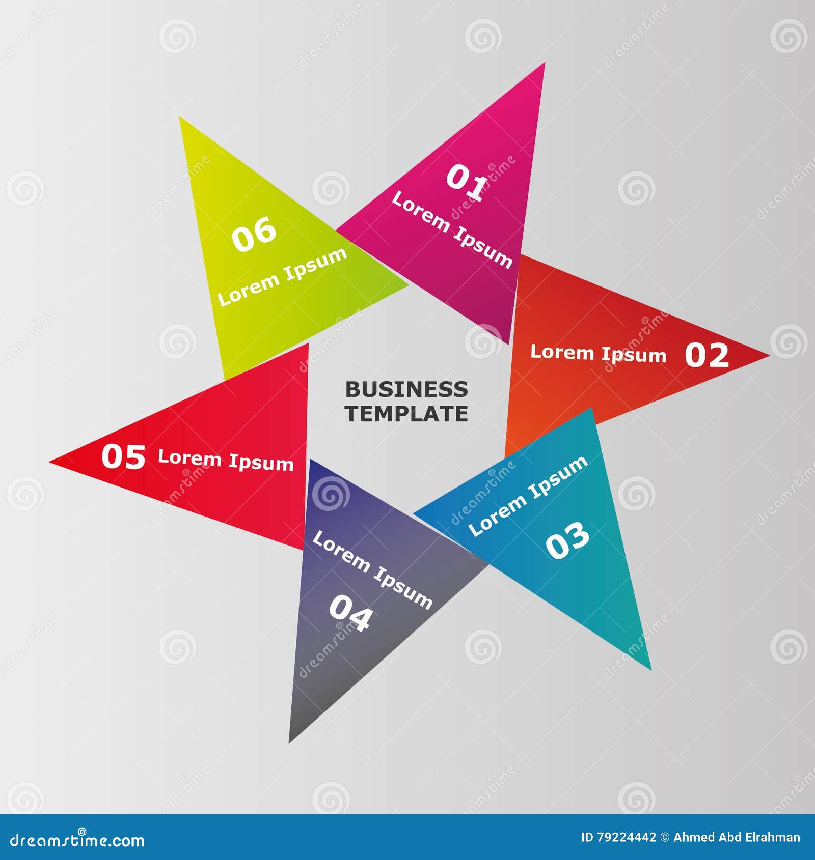 Star Infographic Business Template Stock Vector - Illustration of shape ...
