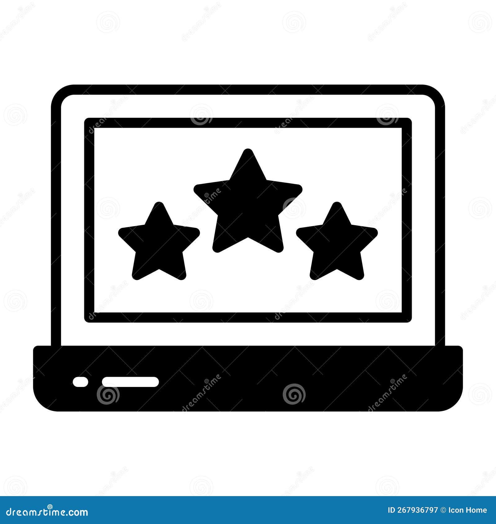 Star Inside Laptop Showing Concept of Feedback Stock Vector ...