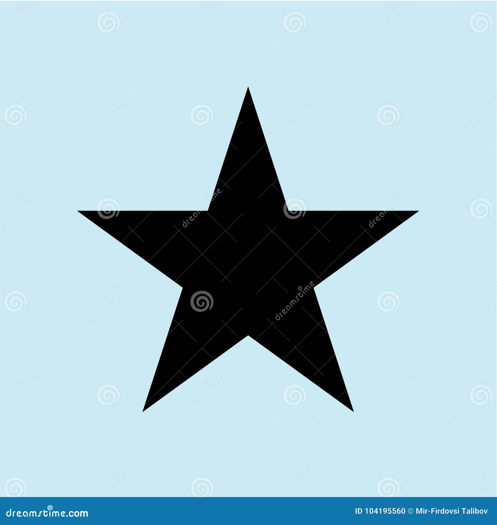 Star Icon with Blue Background Black Isolated, Cool Stock Vector ...