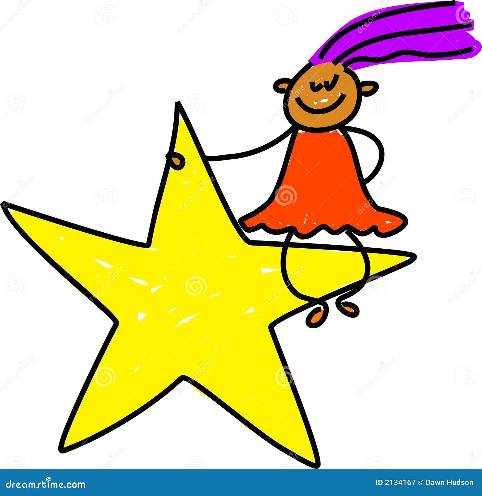 Star kid stock vector. Illustration of toddler, dreams - 2134167