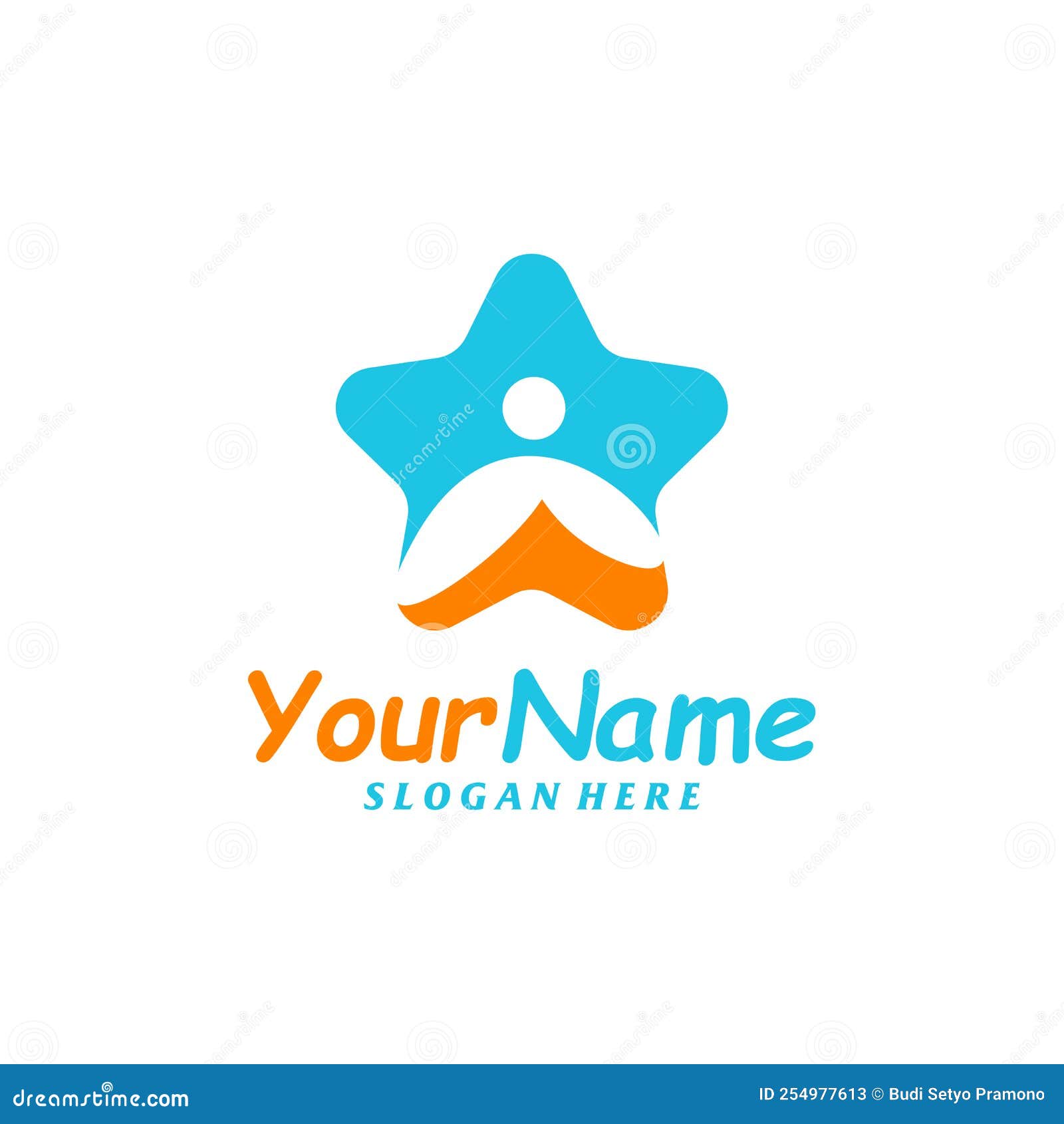 Star Kids Logo Design Template. Child Logo Concept Vector Stock ...