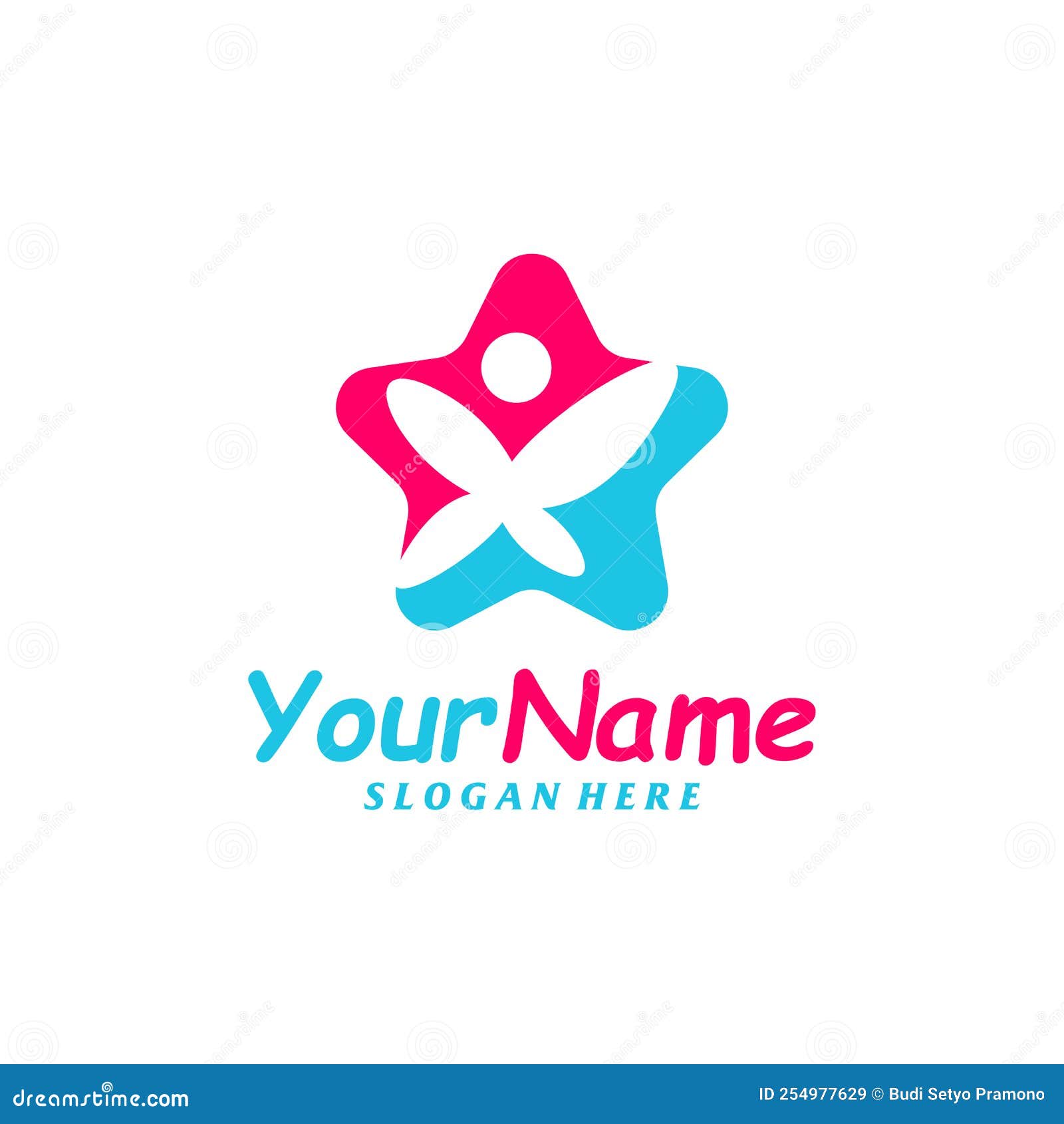 Star Kids Logo Design Template. Child Logo Concept Vector Stock ...