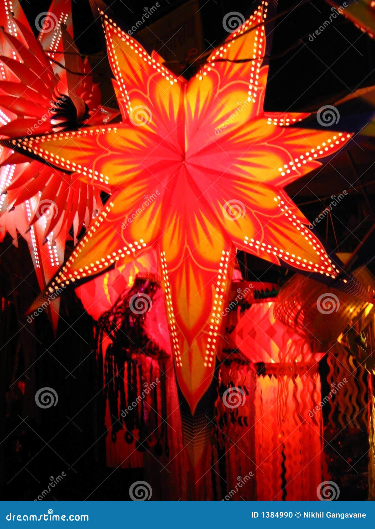 Star Lantern stock photo. Image of celebration, electric - 1384990