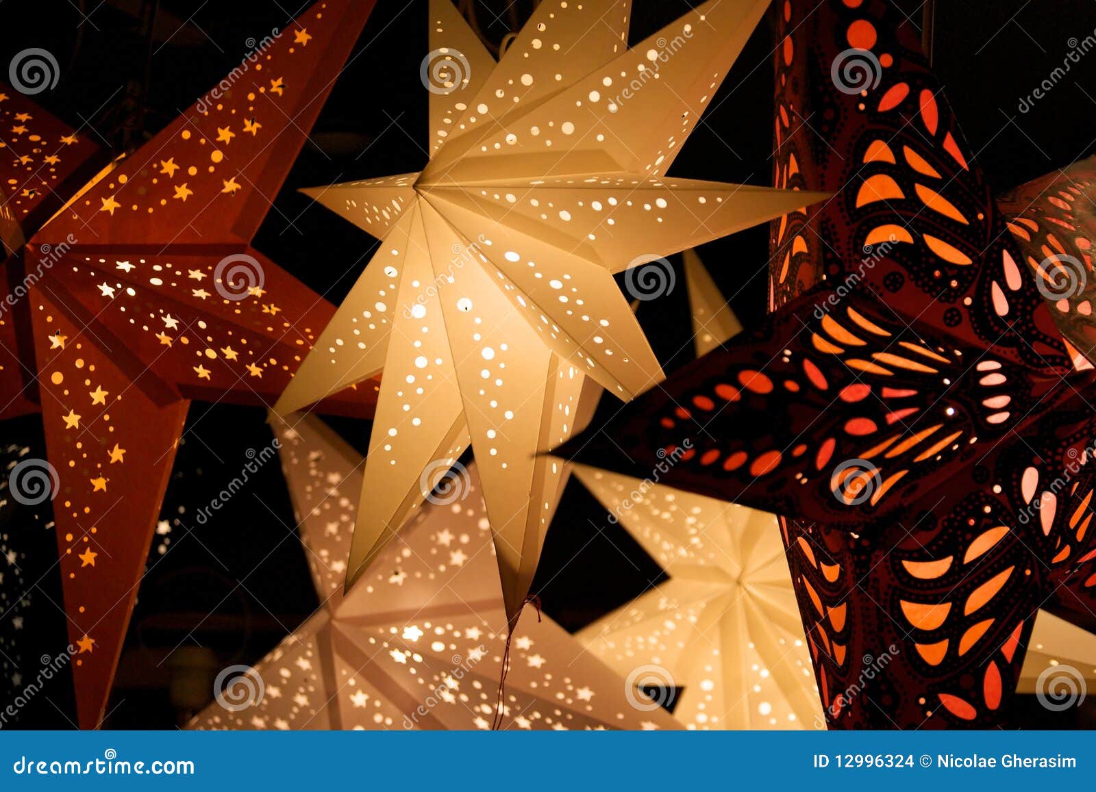 Star lanterns stock photo. Image of bright, colourful - 12996324
