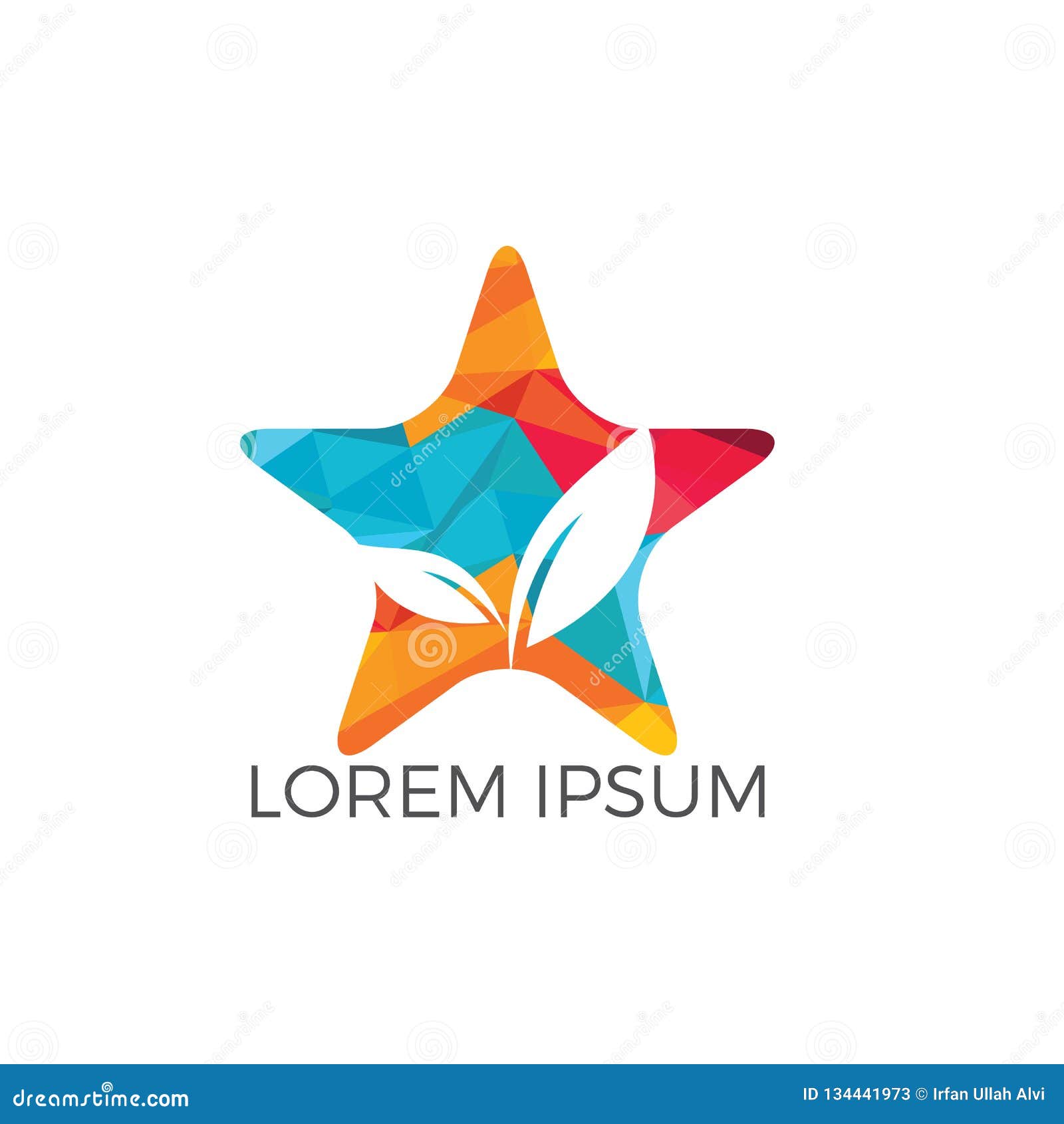 Star leaf logo design. stock illustration. Illustration of decorative ...
