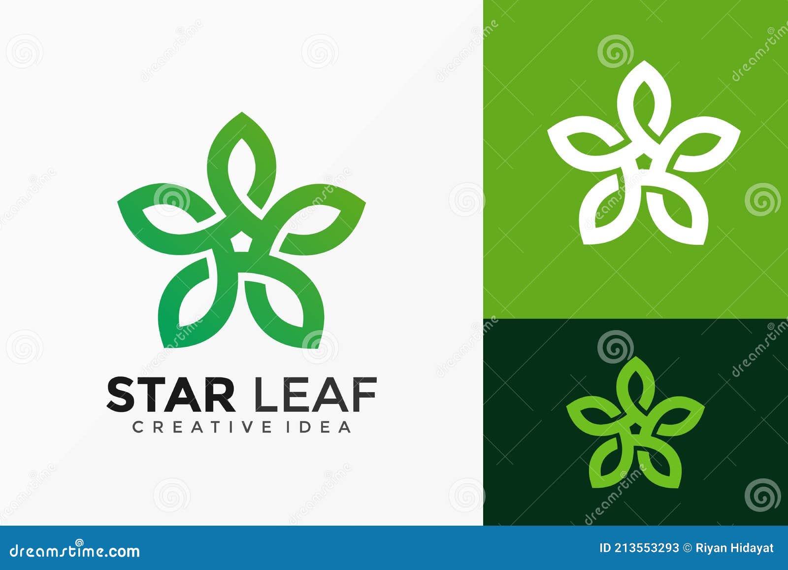 Star Leaf Logo Vector Design. Abstract Emblem, Designs Concept, Logos ...