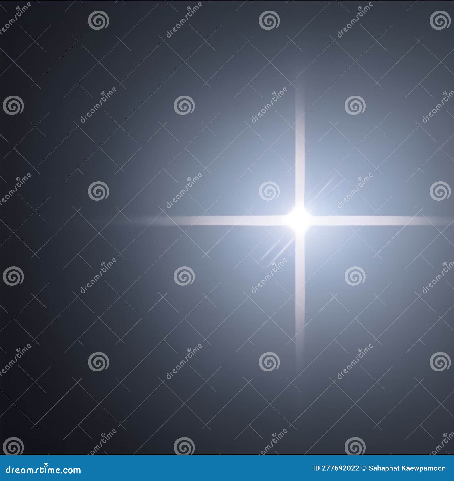 Star with Lens Flare and Bokeh Effect on a Dark Background Stock ...