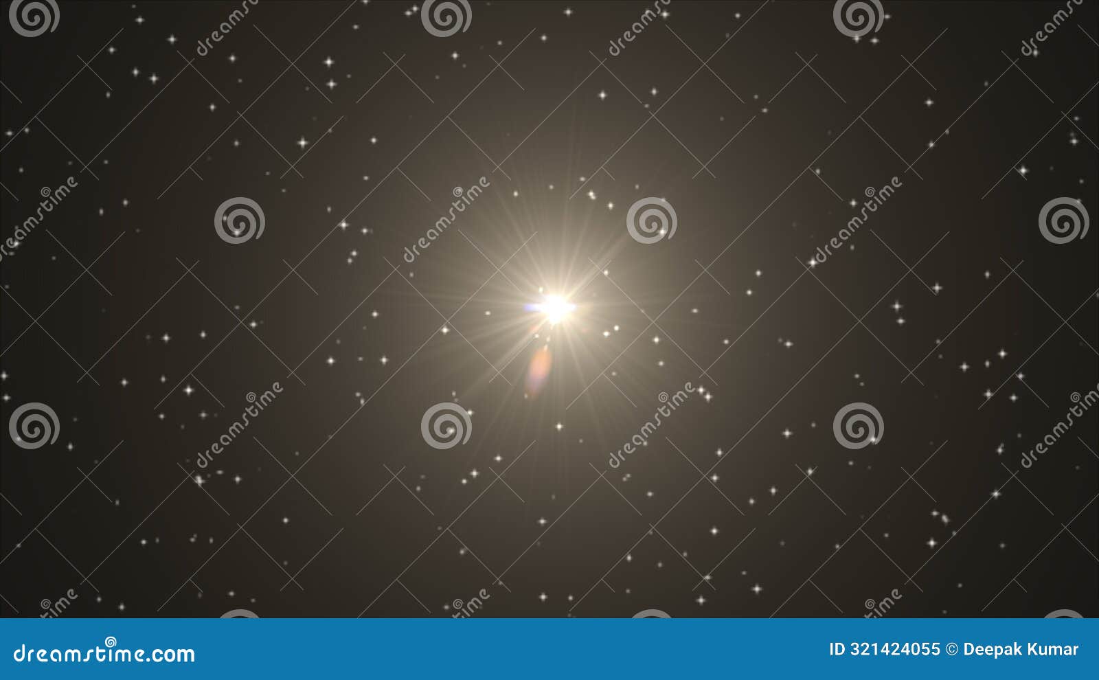 Star with Lens Flare and Bokeh Effect Illustration Background Stock ...