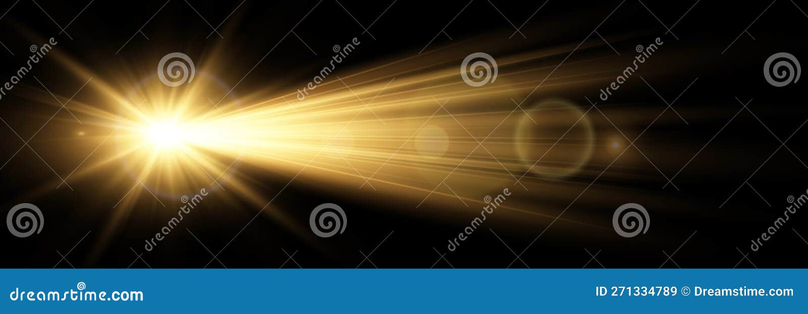 Star with Lens Flare and Bokeh Effect. Sun with Rays and Spotlight ...