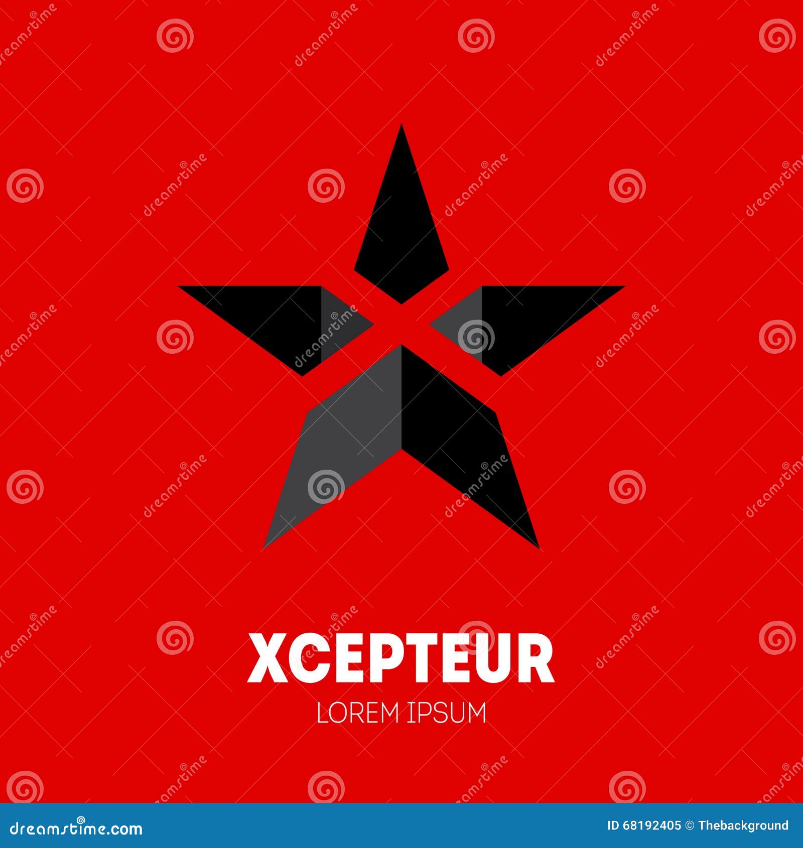 Star with Letter X Inside, Logo Template. Vector Design Element Stock ...