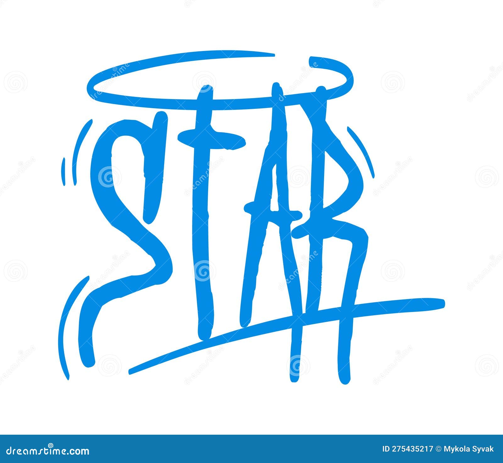 Star Lettering Street Graffiti Stock Vector - Illustration of vector ...