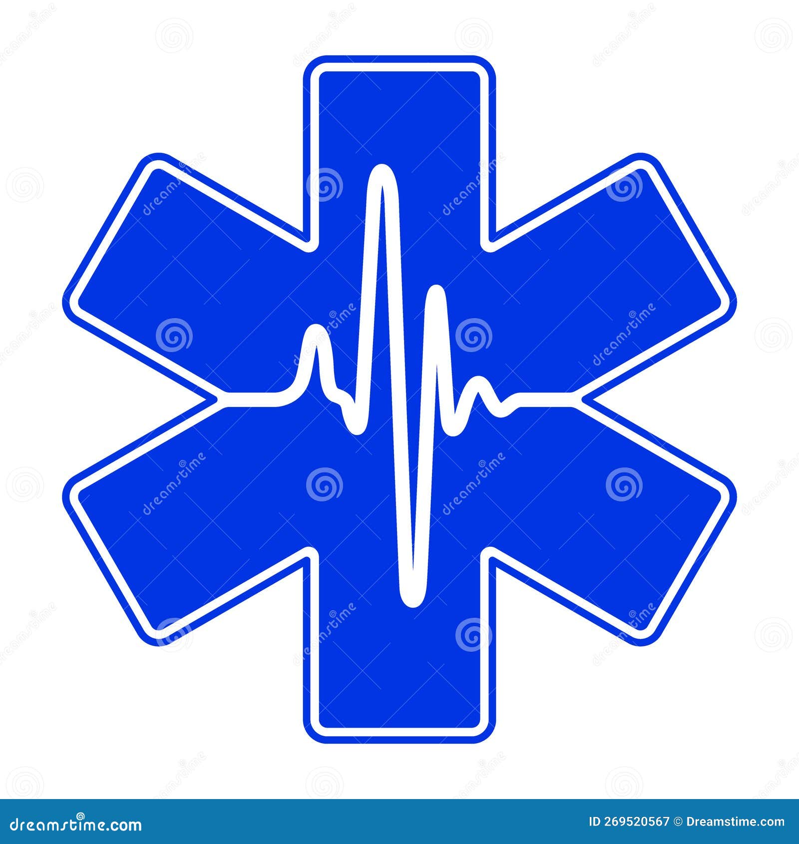 Star of Life stock vector. Illustration of symbol, hexactinal - 269520567
